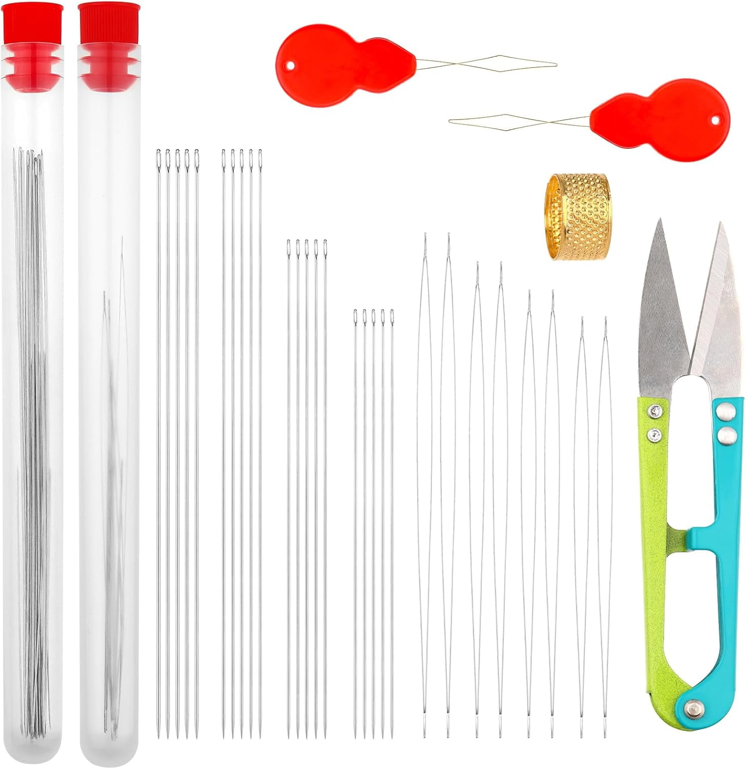 28PCS Beading Needles for Jewelry Making, Beading Needle 20 PCS ...