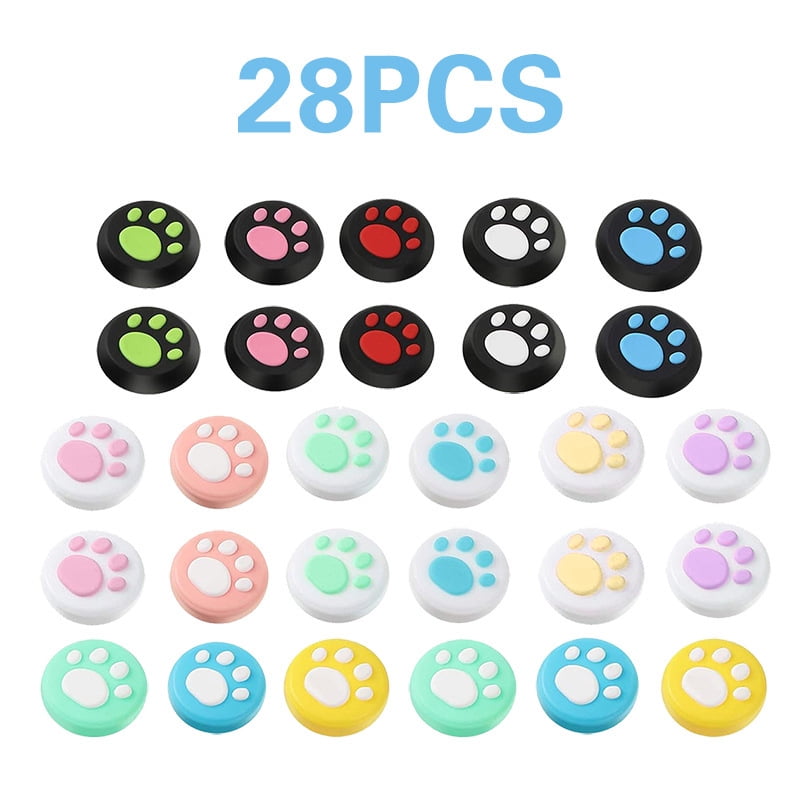 28PCS Thumb Stick Grips Cap Cover Joystick Grip Caps Replacement for ...