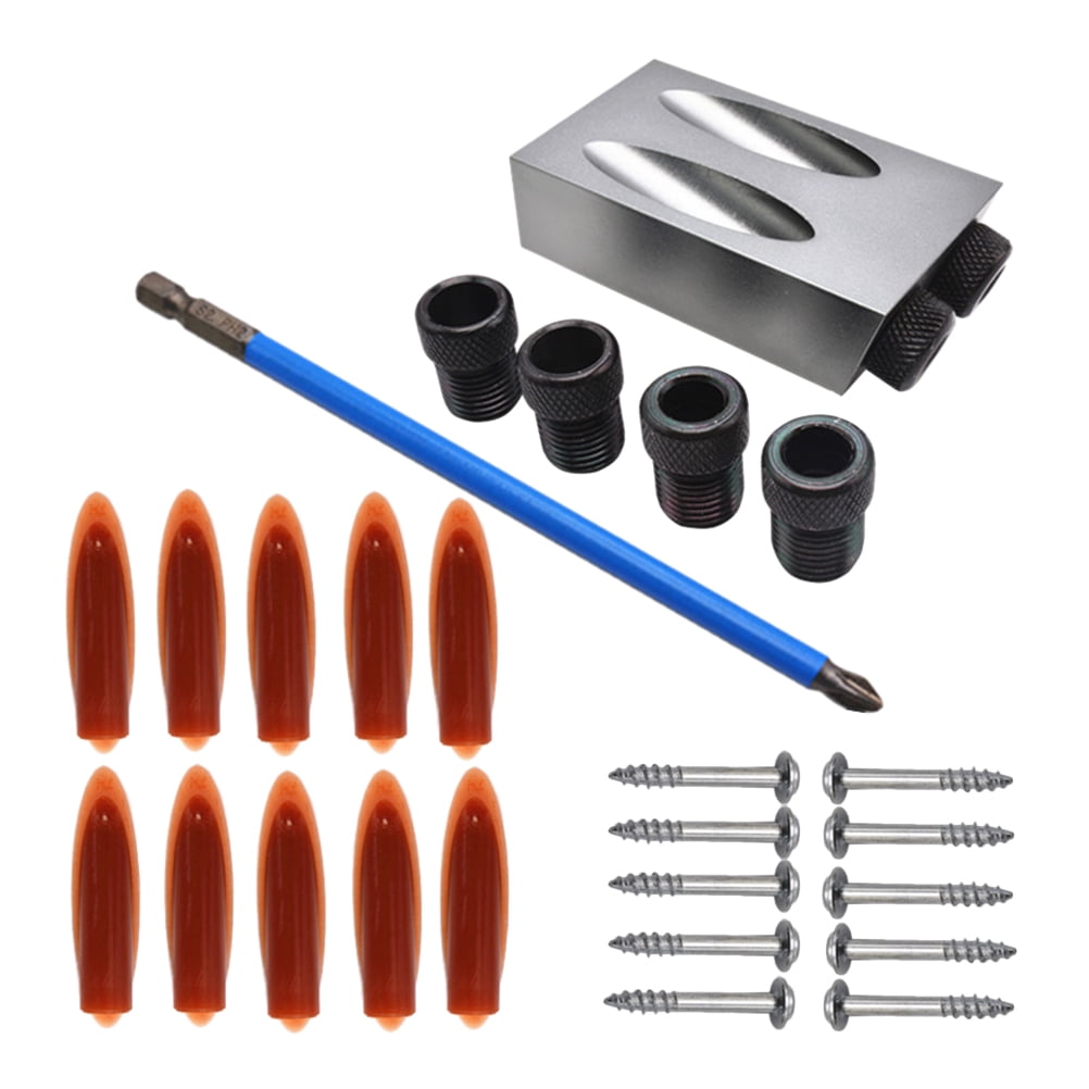 HOMEMAXS Oblique Hole Drill Set for Woodworking with Aluminum Alloy ...