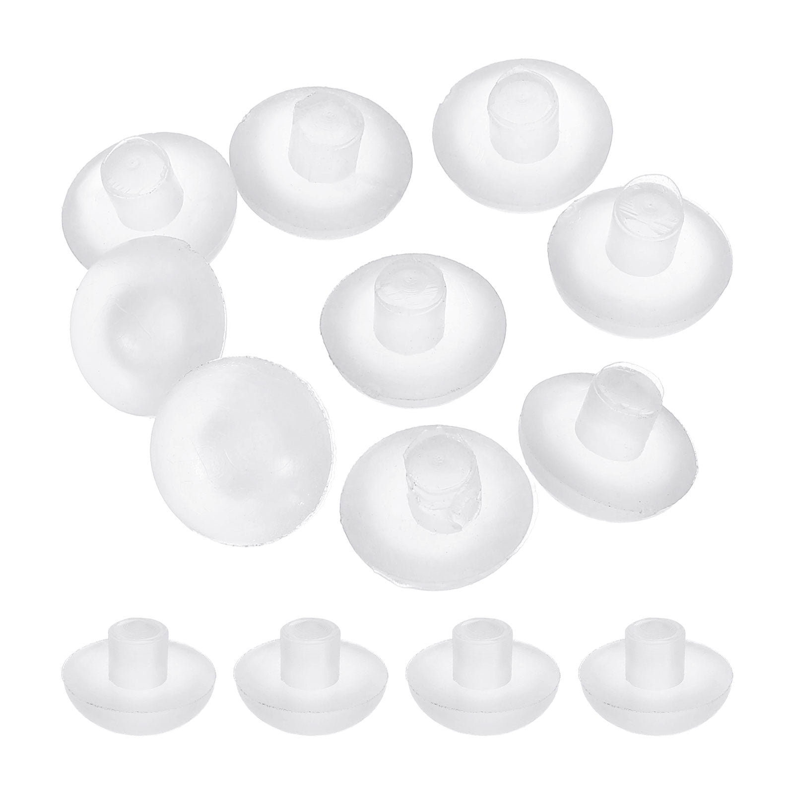 Uxcell 28 pack 5mm/0.2" Glass Table Top Bumpers with Stem Fit 3/16 inch ...