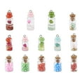 28Pcs 4 Style Glass Wishing Bottle Pendant Decorations with Filler ...