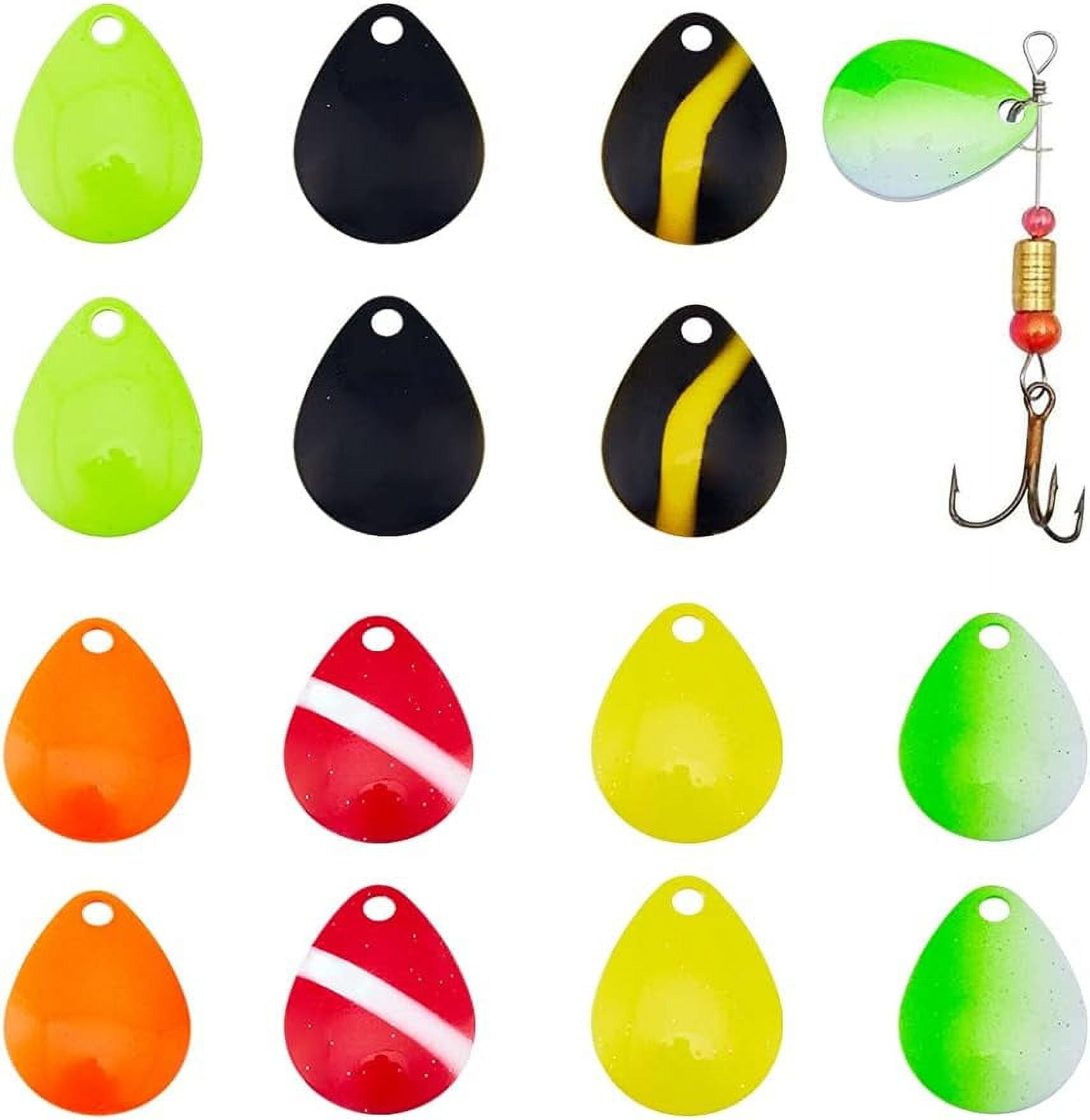 28Pcs 7 Colors Iron Fishing Lures Fishing Attractor Spinner Blades ...