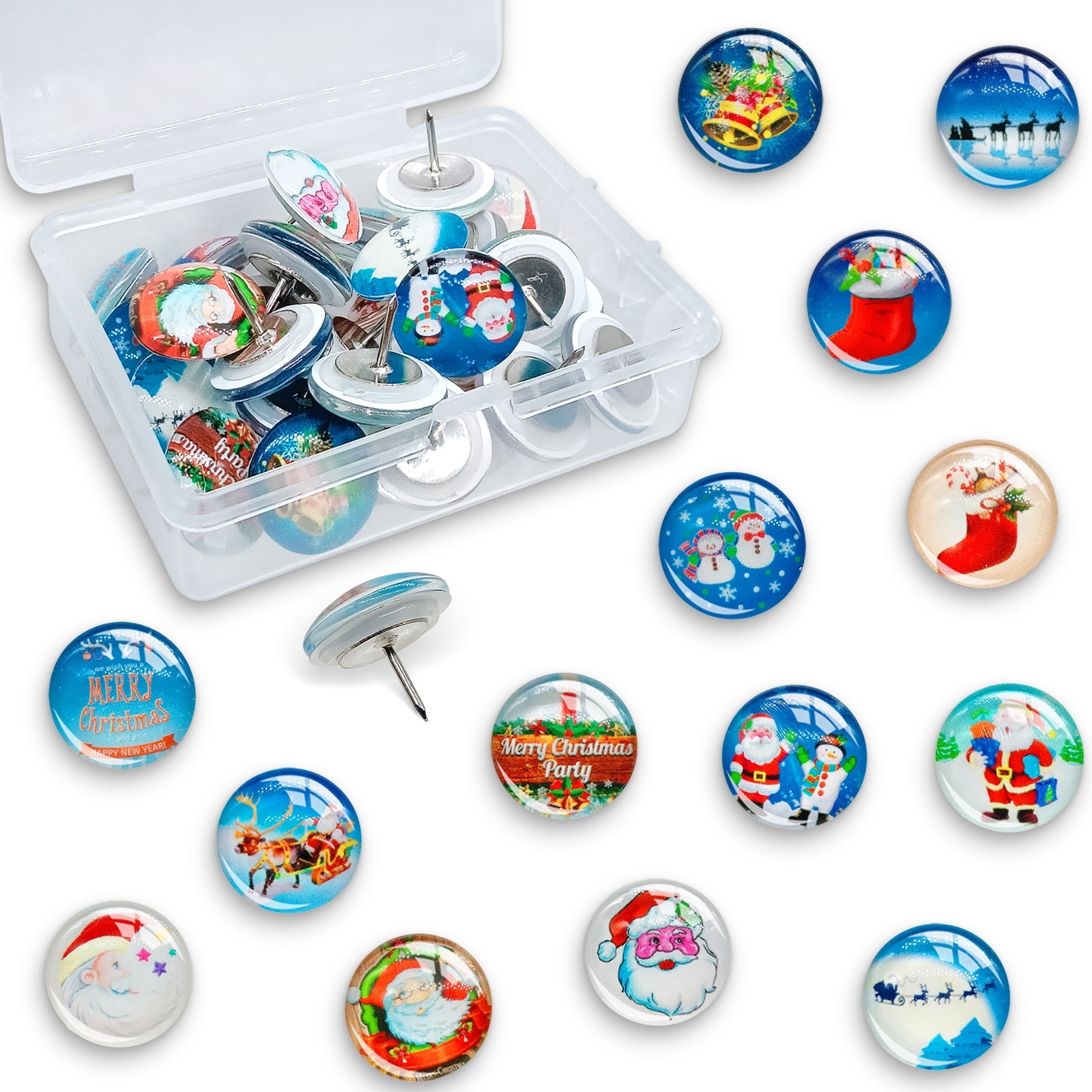 Christmas Theme Push Pins 20 Christmas Push Pins - Cute Holiday ...