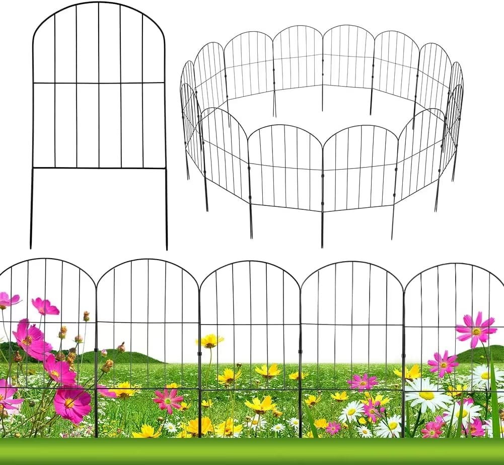 28Pcs Decorative Garden Fence, 30ft (L) x 24in (H) No Dig Fence ...