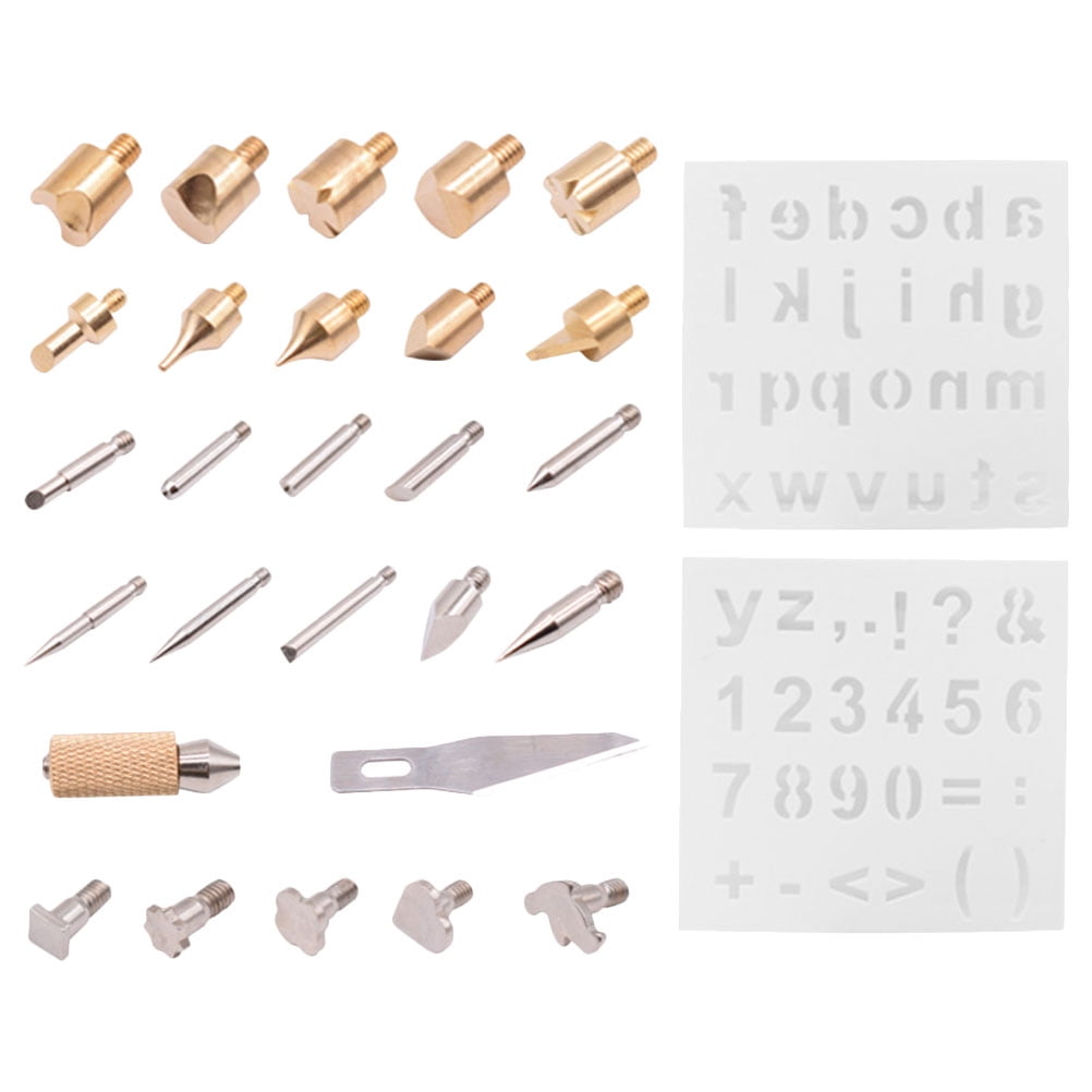 28Pcs Replacement Wood Burning Machine Nibs Pyrography Nibs Wood ...