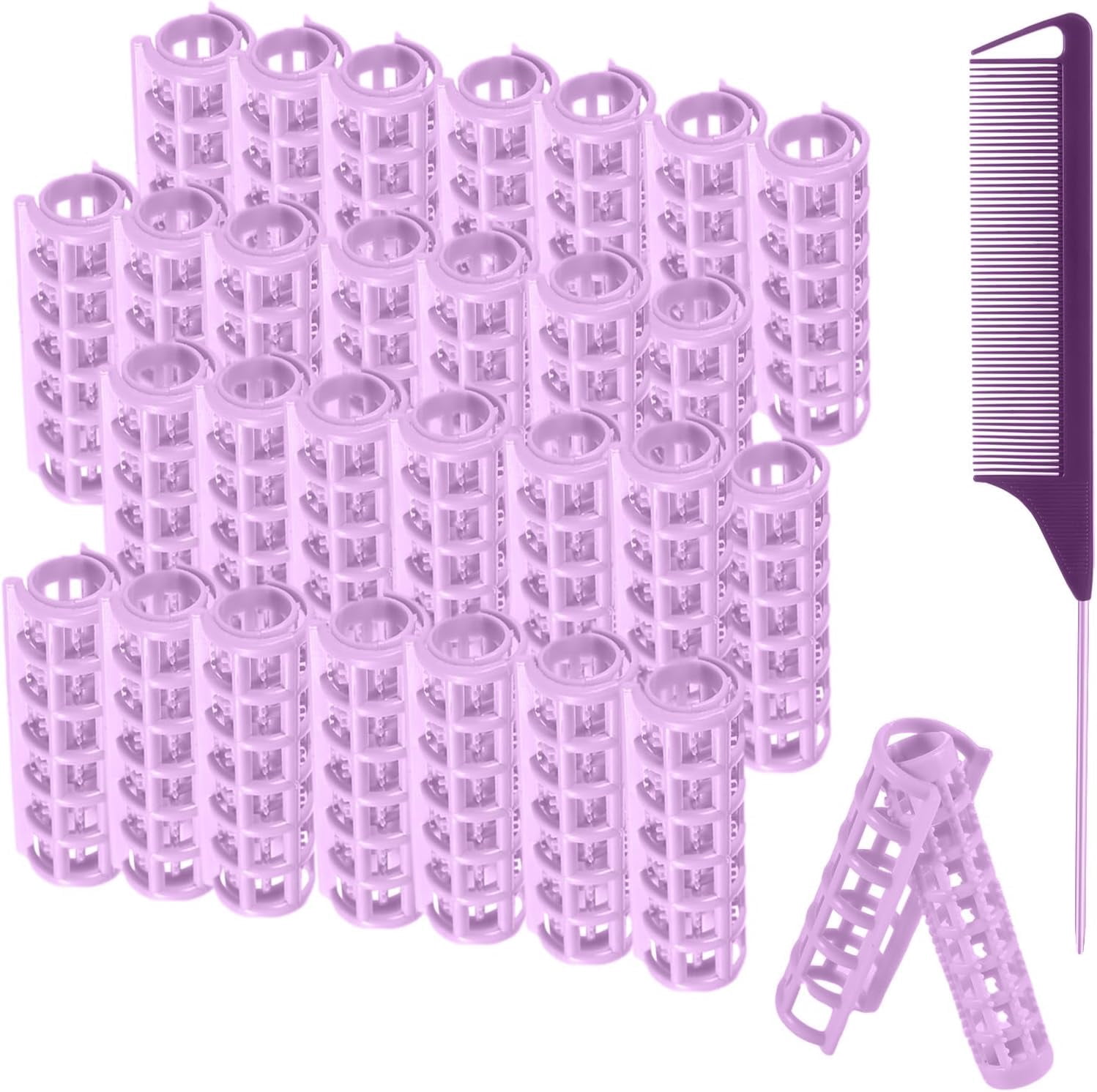 28Pcs Rollers Self Grip Hair Curlers, No Hair Damaging, Volum & Style ...