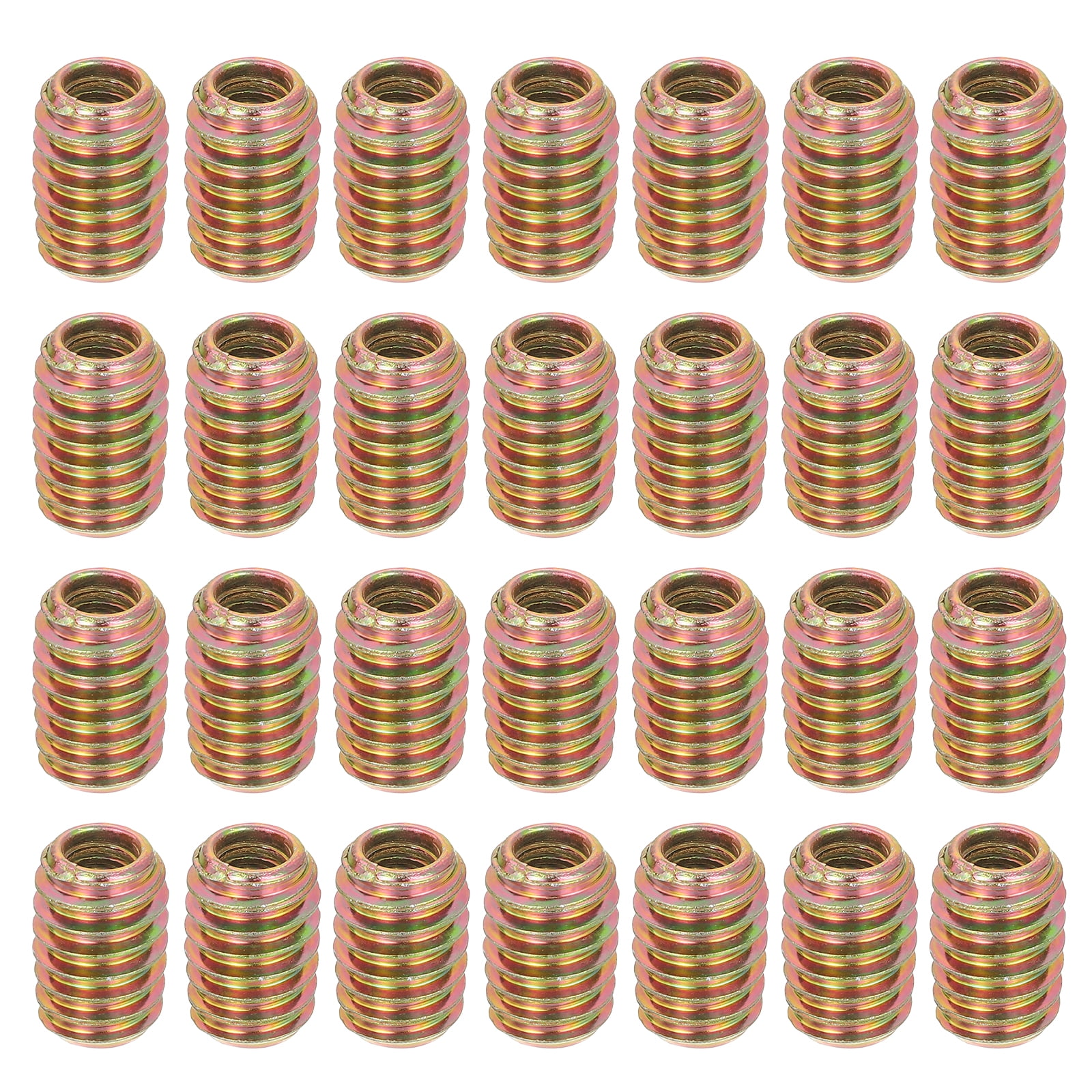 28Pcs Threaded Inserts Nuts M6x17mm Hex Socket Drive Nut Inserts for ...