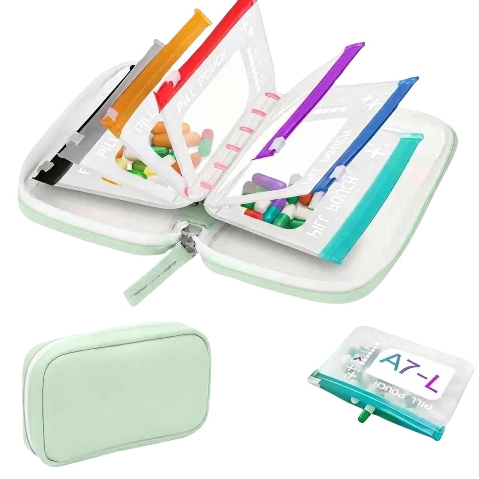 28Pcs Waterproof Pill Organizer Set, A7 Travel Medicine Storage Case ...