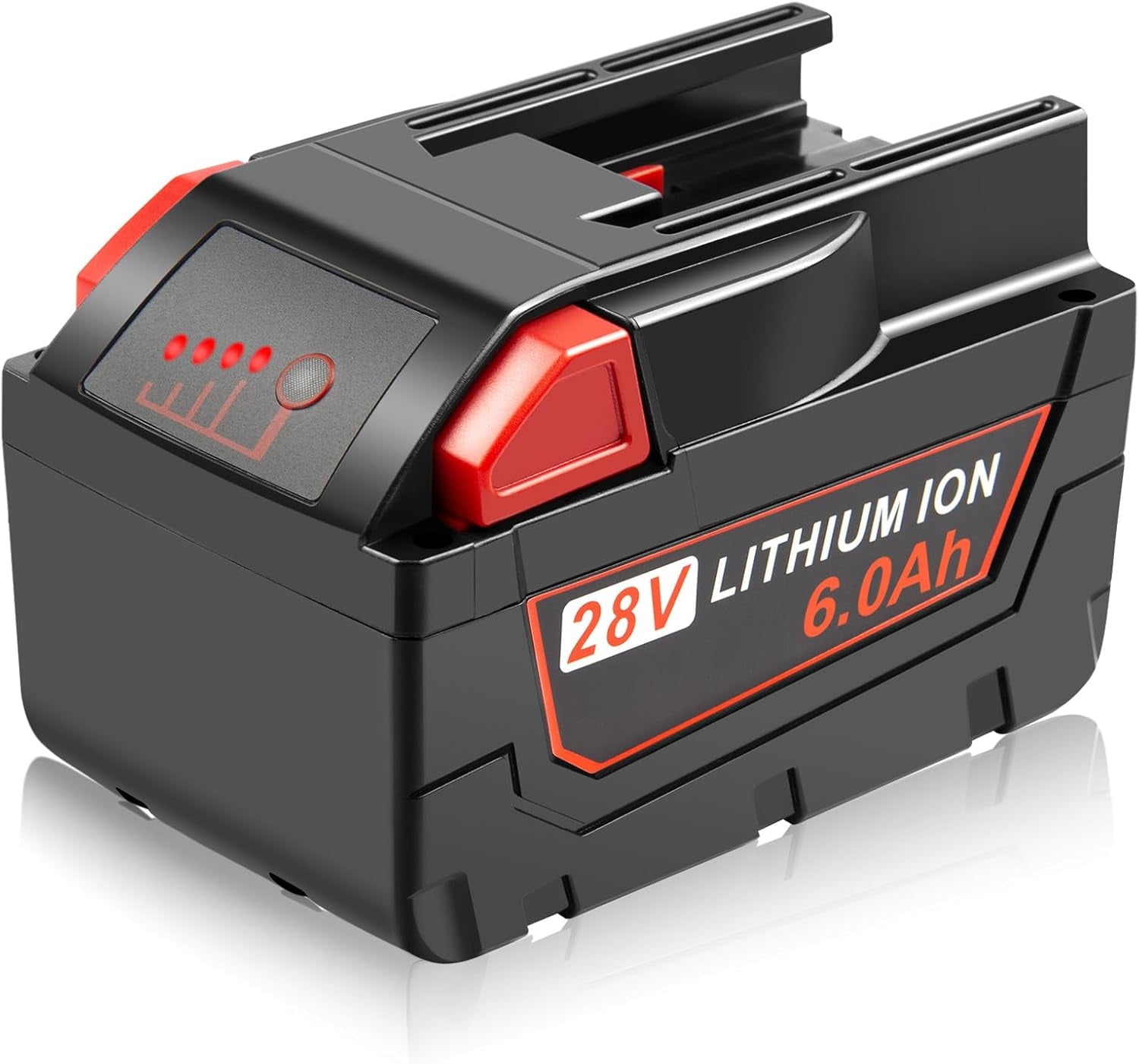 28V 6.0Ah Li-Ion Battery Replacement for Milwaukee Batteries Compatible ...