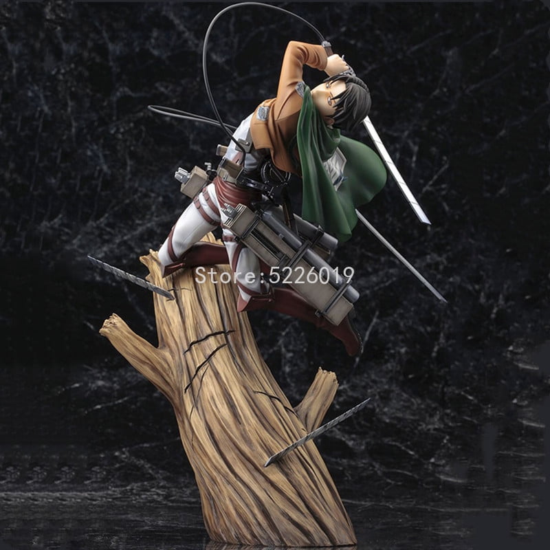 28cm Attack on Titans Levi Ackerman Action Anime Figura Kawai Eren ...