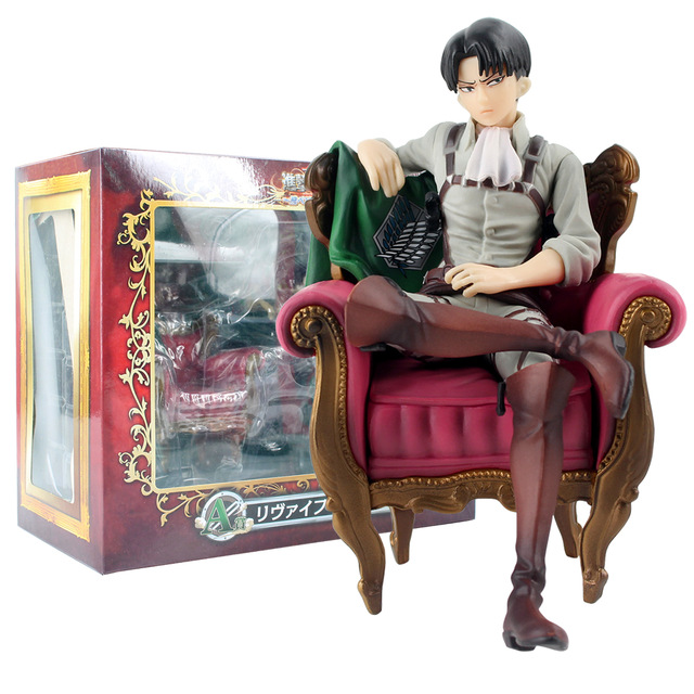 28cm Attack on Titans Levi Ackerman Action Anime Figura Kawai Eren ...