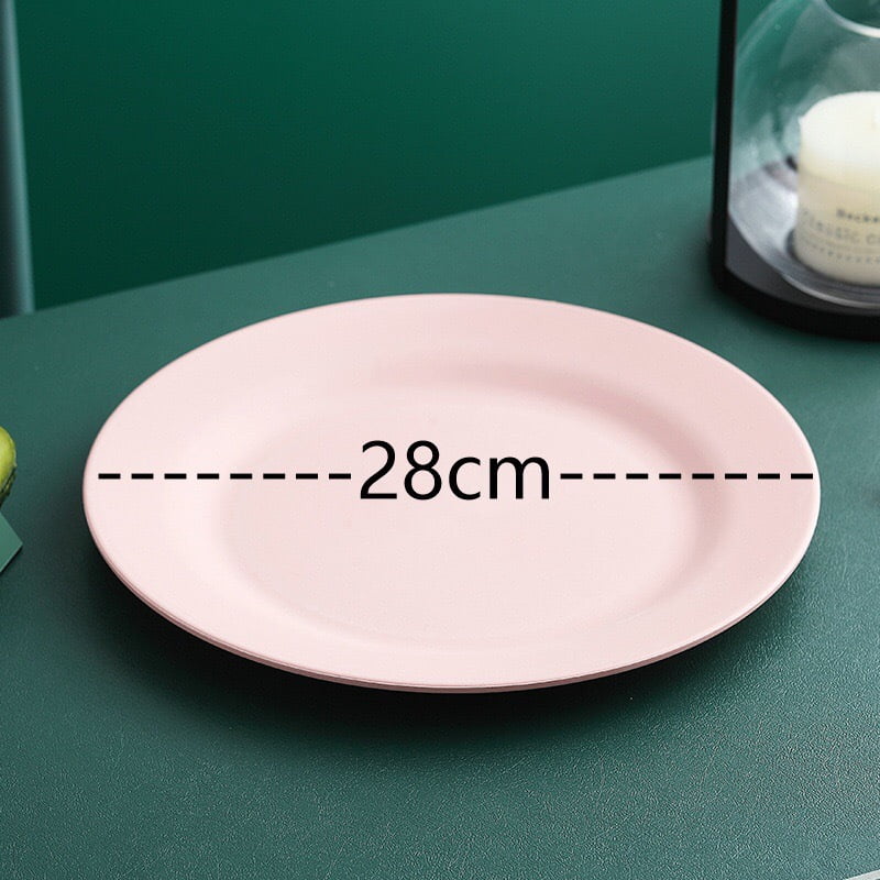 28cm Wheat Straw Dinner Plates Pizza Plate Steak Plate Western Food ...
