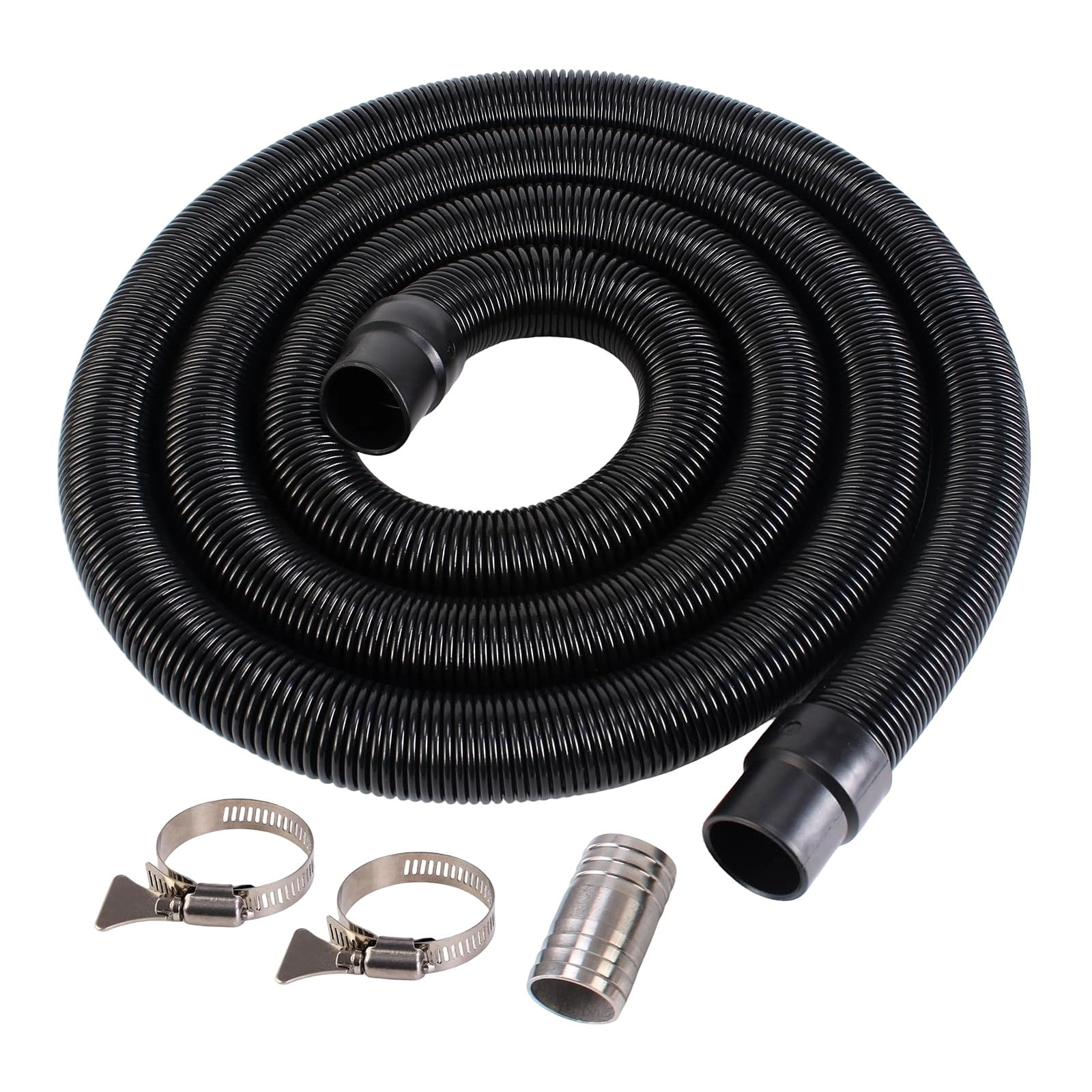 28ft Extendable Wastewater Drain Hose 1.5in Strong PVC Construction ...