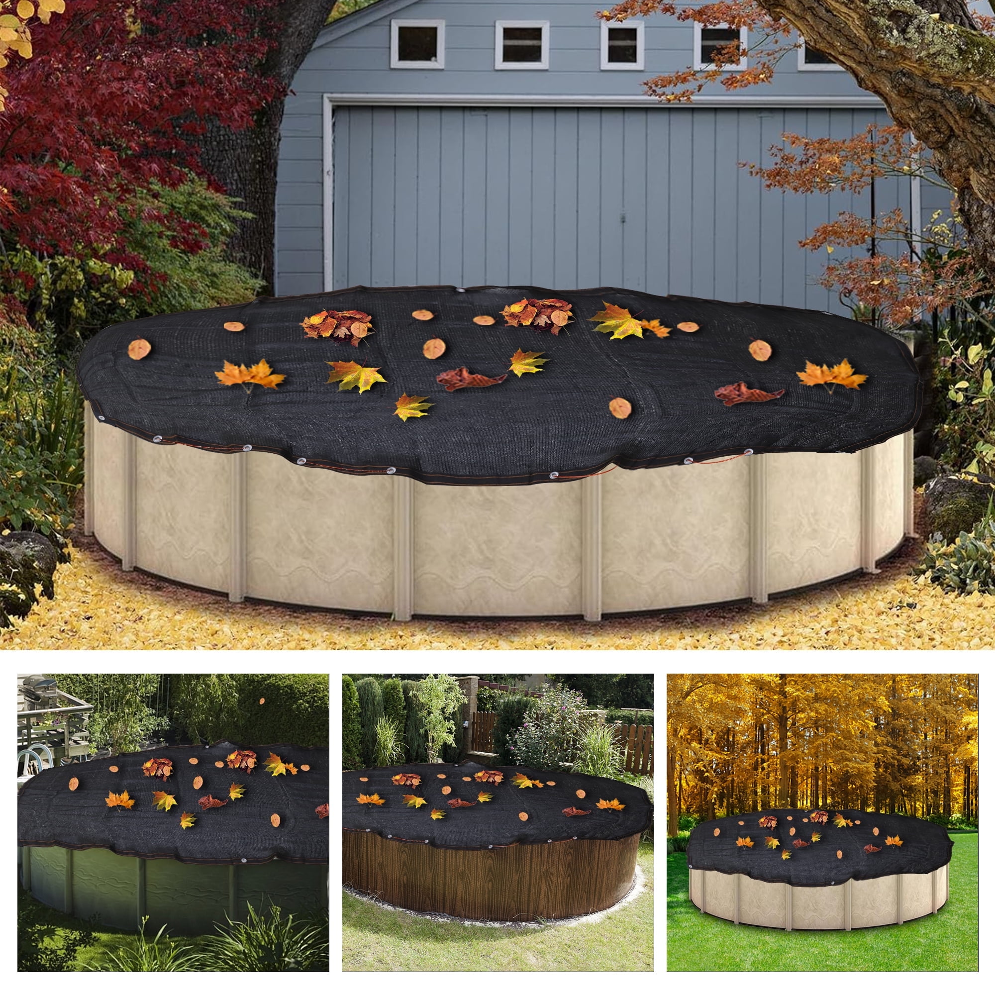 28ft Round Grade Leaf Nets Pool Covers Professional for Above Ground ...