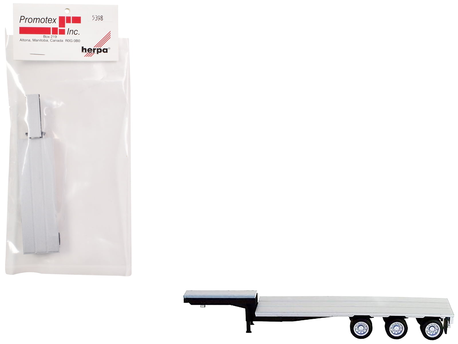 28ft Tri-Axle Hay Float Trailer Silver Top 1/87 (HO) Plastic Model by ...