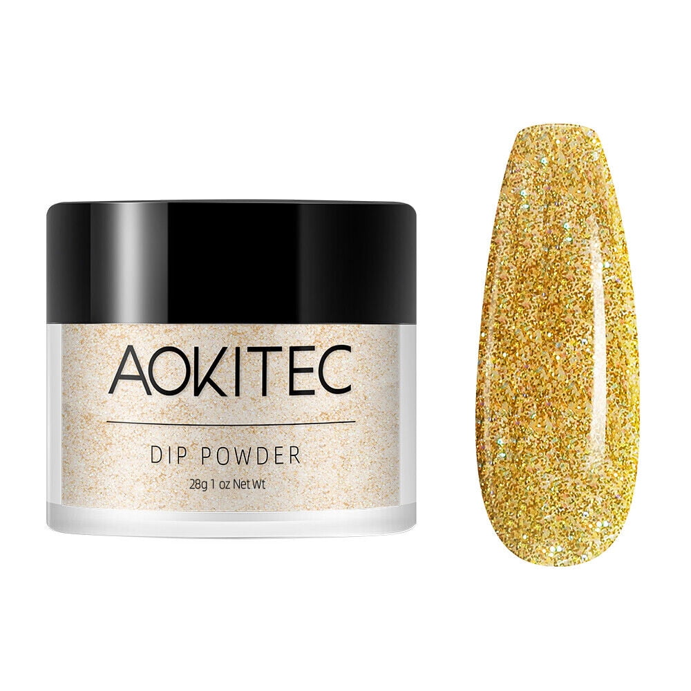 28g Glitter Gold Powder Nail Dip Dipping Powder Dip System Starter Kit ...