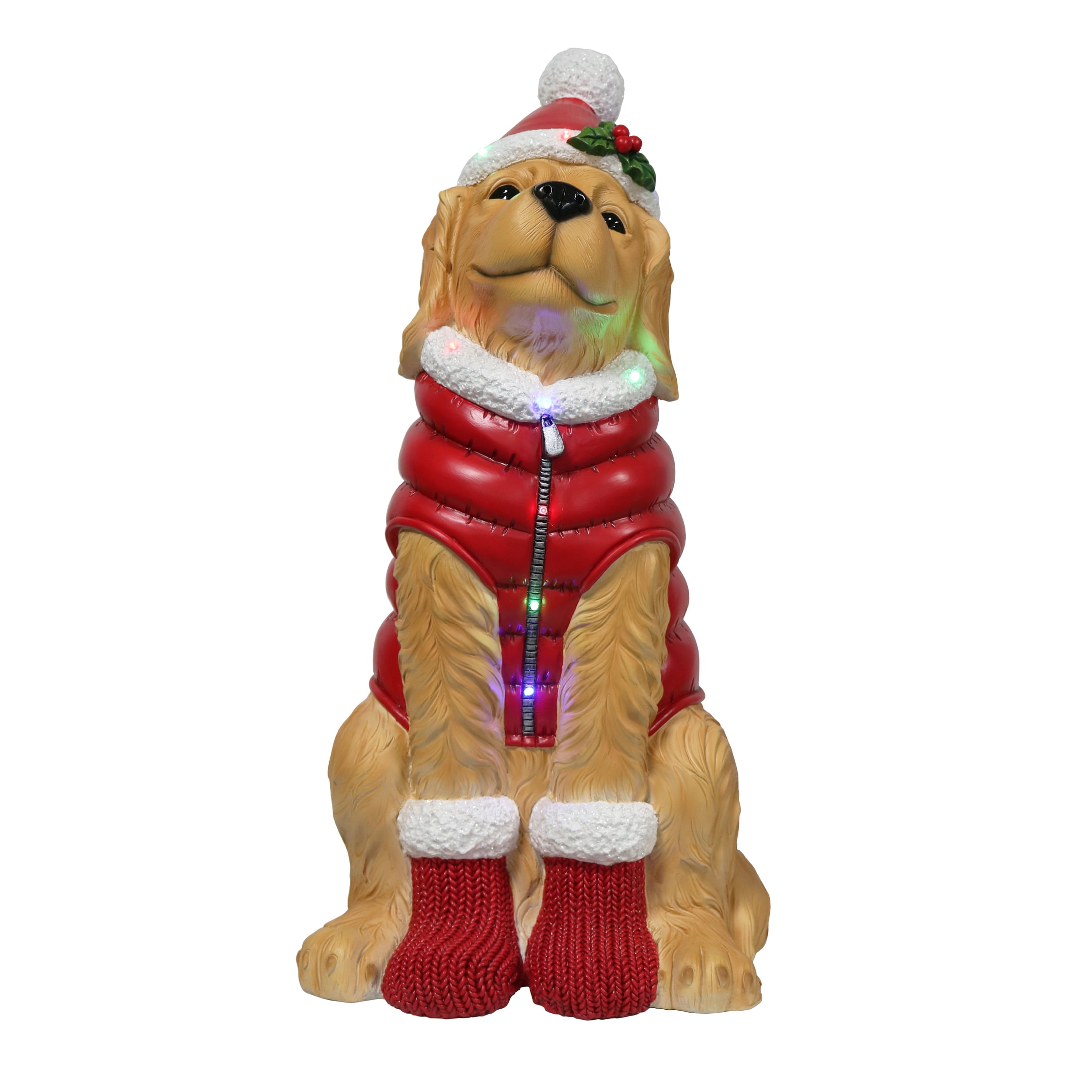 Brandclub - Lighted Blow Mold Golden Retriever Christmas Decoration, 28 ...