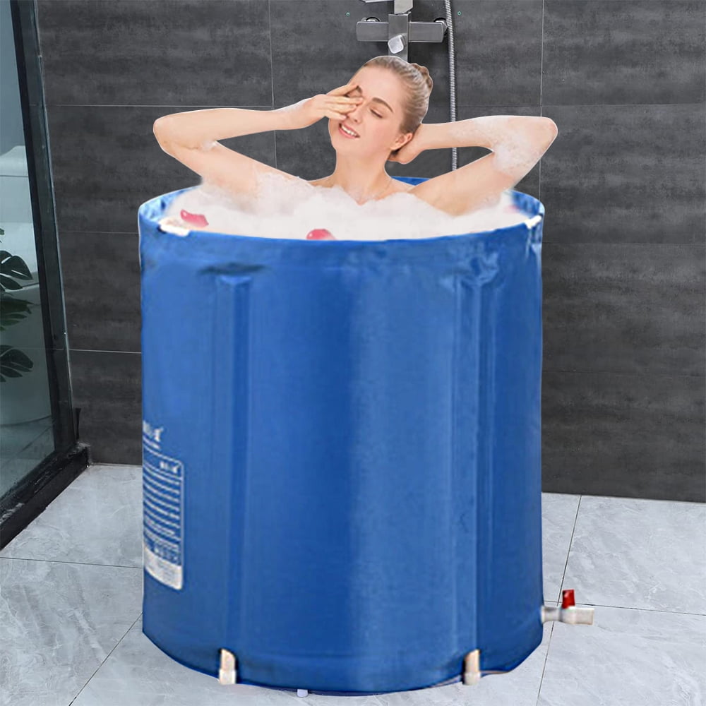 28in Folding Bathtub Thickening Bathroom Bathtub with Lid for Hot Bath ...