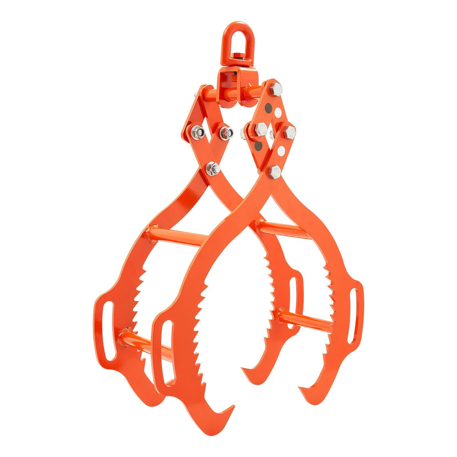 28in Log Lifting Tongs 4 Claw Solid Steel Log Grapple Swivel Log Tools ...