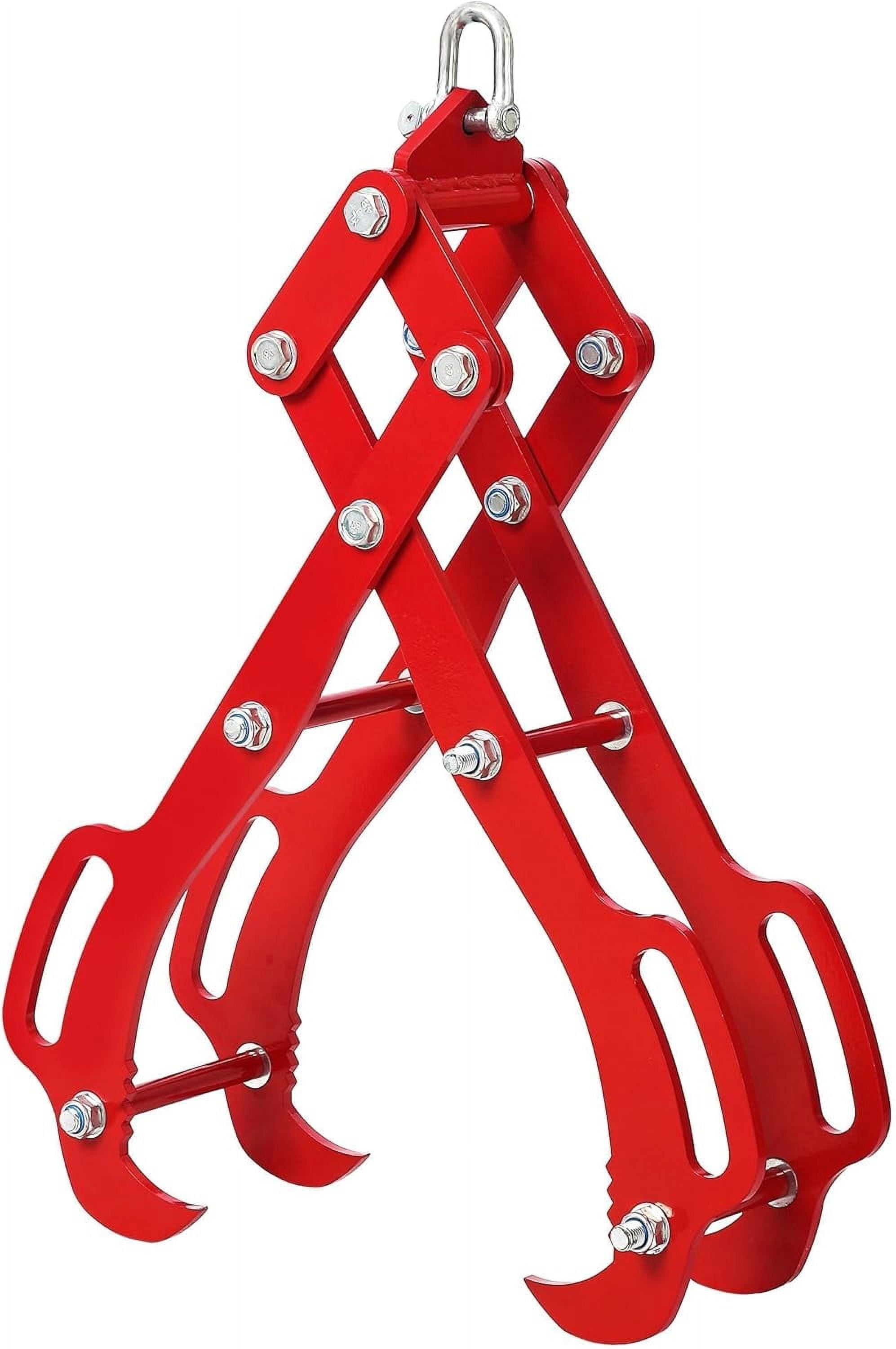 28in Log Lifting Tongs,4 Claw Timber Heavy Duty Solid Steel,Tractor ...