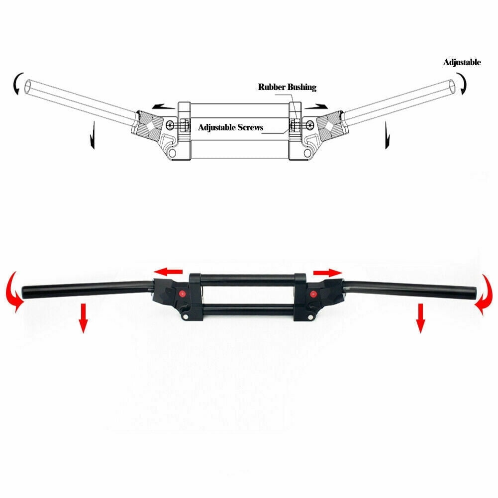 28mm 1 1/8" ATV Anti Vibration Handlebars for Yamaha Raptor 660 700 ...