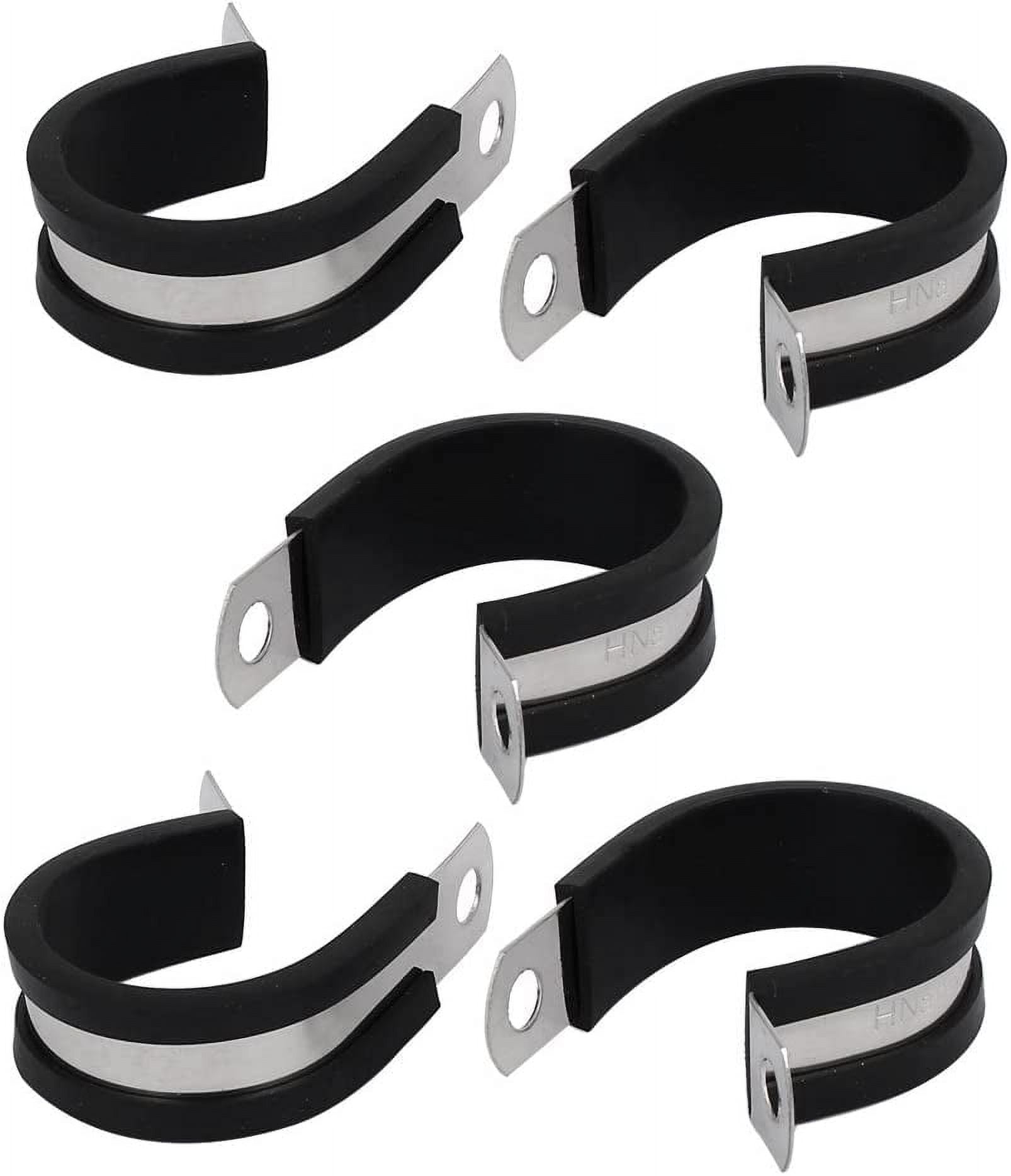 28mm Dia Clamps EPDM Rubber Lined P Clips Cable Hose Pipe Clamps Strap ...