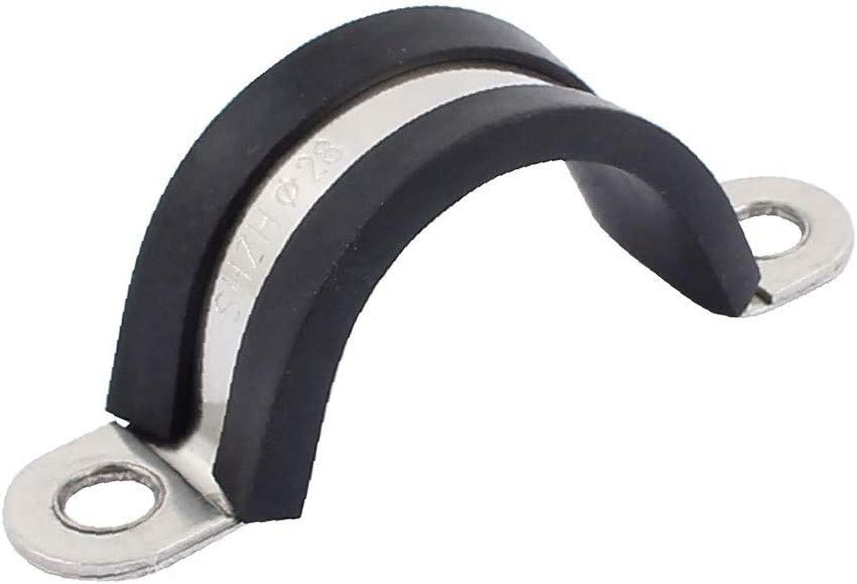 28mm Dia Rubber Lined U Shaped Stainless Steel Hose Pipe Clips Clamp ...