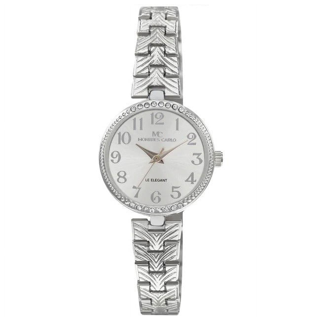 28mm Montres Carlo Women Luxury Fashion Stones Quartz Dress Bracelet ...