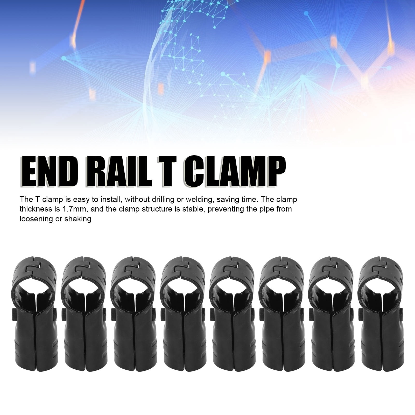 28mm Pipe Clamps With Bolts Nuts, Metal Rail Connectors For Fencing ...