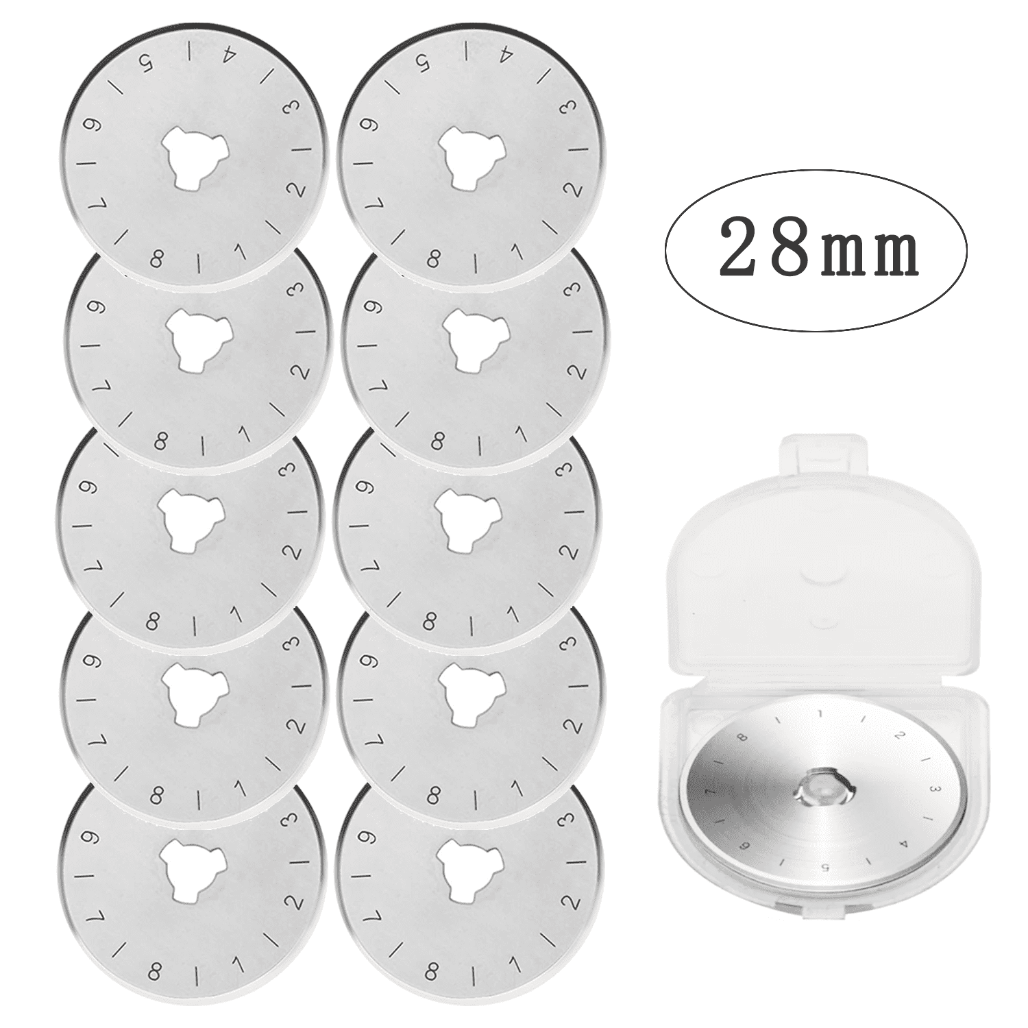 Tonsiki Rotary Cutter Blades 28mm Stainless Steel for Fabric Quilting ...