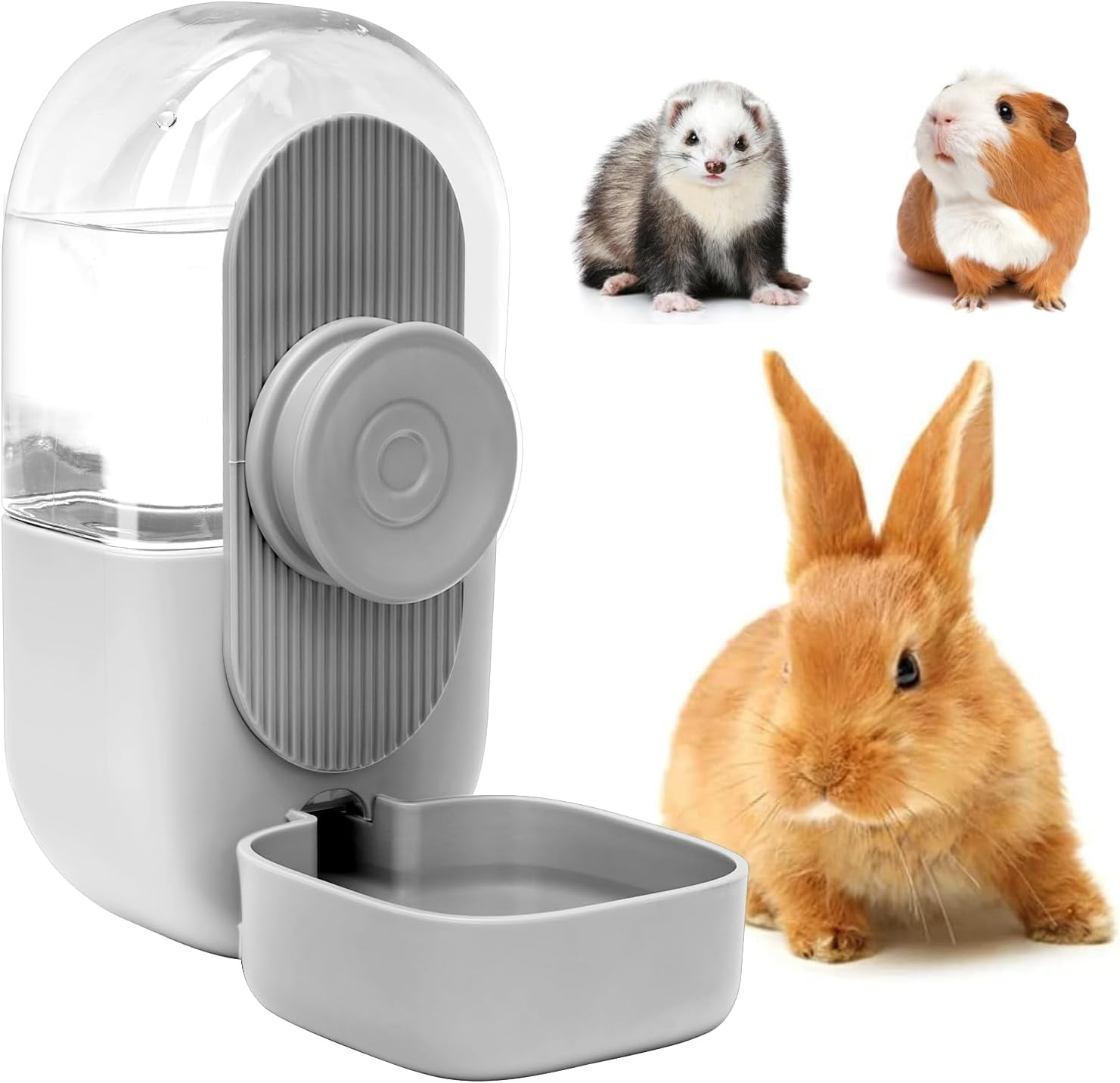 28oz Hanging Automatic Rabbit Water Bottle, Guinea Pig Water Bottle No ...