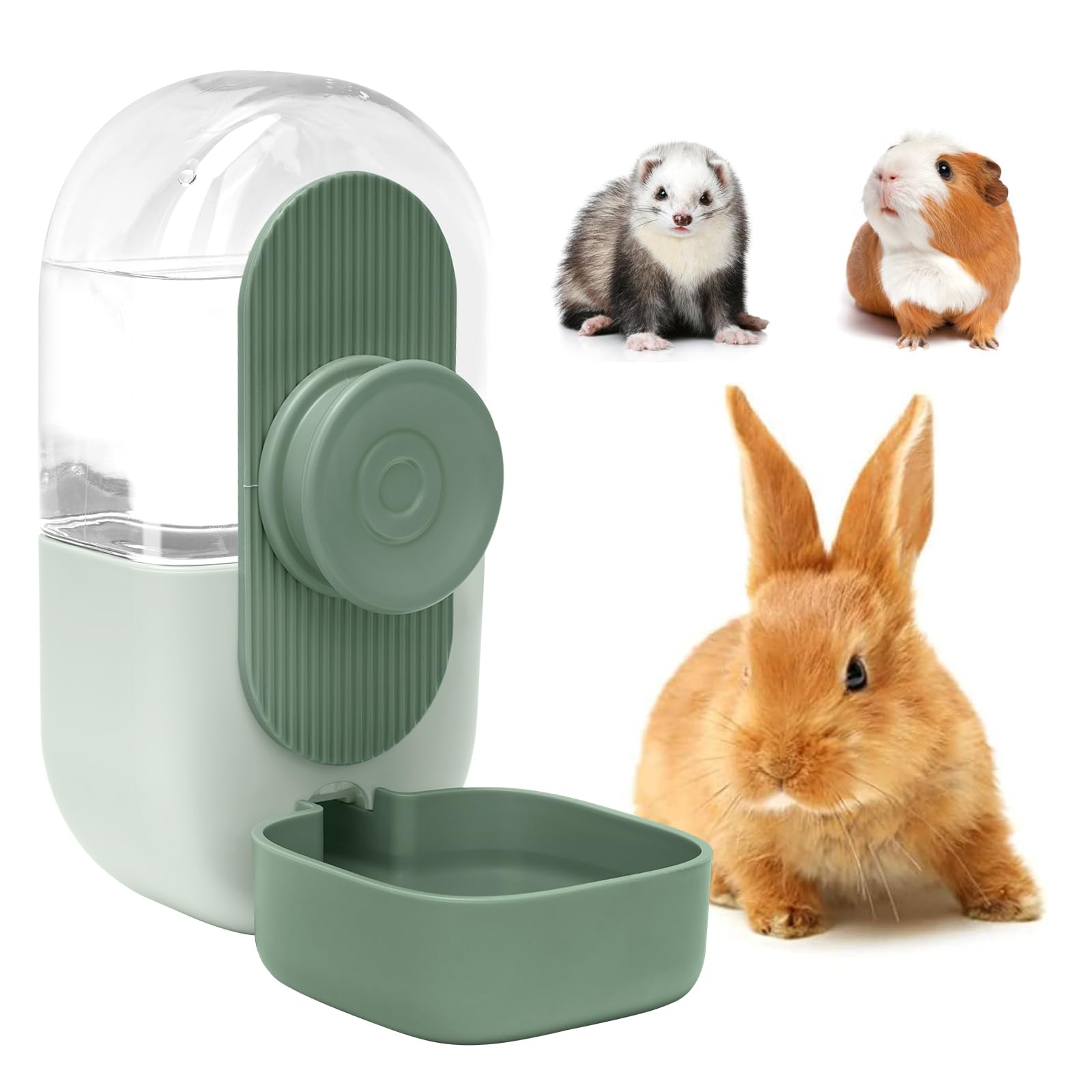 28oz Hanging Automatic Rabbit Water Bottle,Pet Gravity Water Dispenser ...