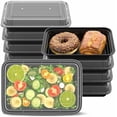 28oz Meal Prep Containers [50-Pack], Reusable Bento Box with Easy-Snap ...