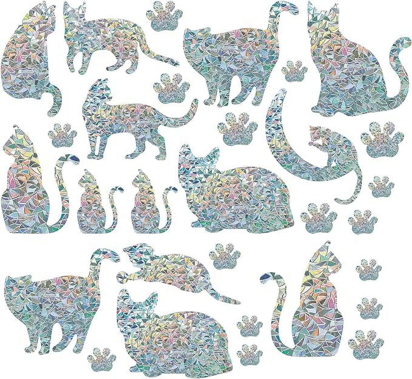 28pcs Cat Window Clings Anti-Collision Animal Rainbow Window Glass ...