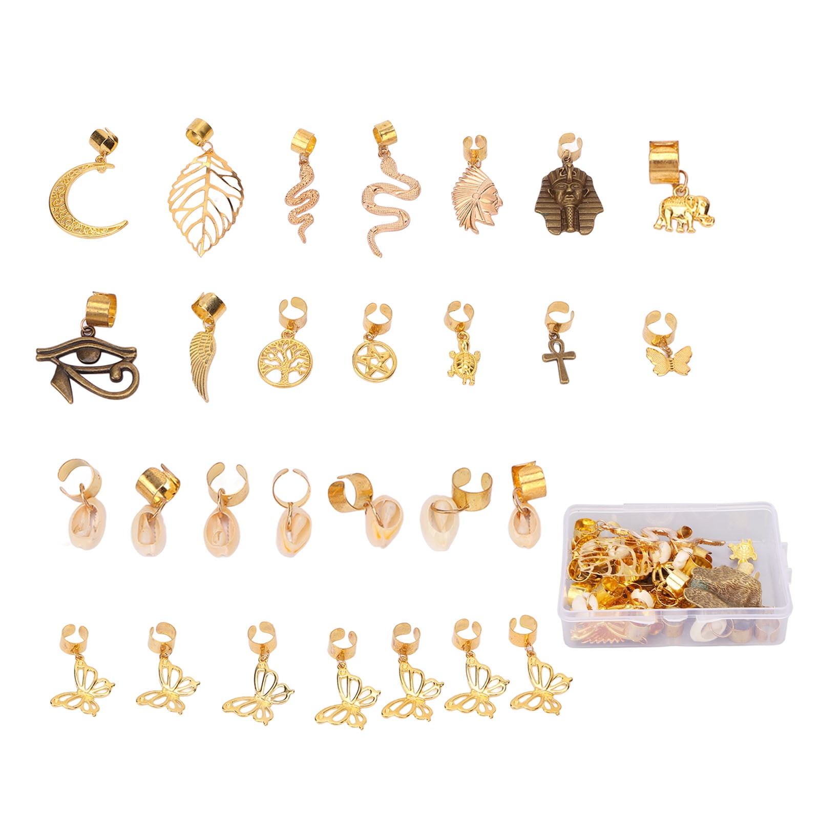 28pcs Dreadlocks Jewelry DIY Wire Wrapped Braids Gold Hair Accessories ...