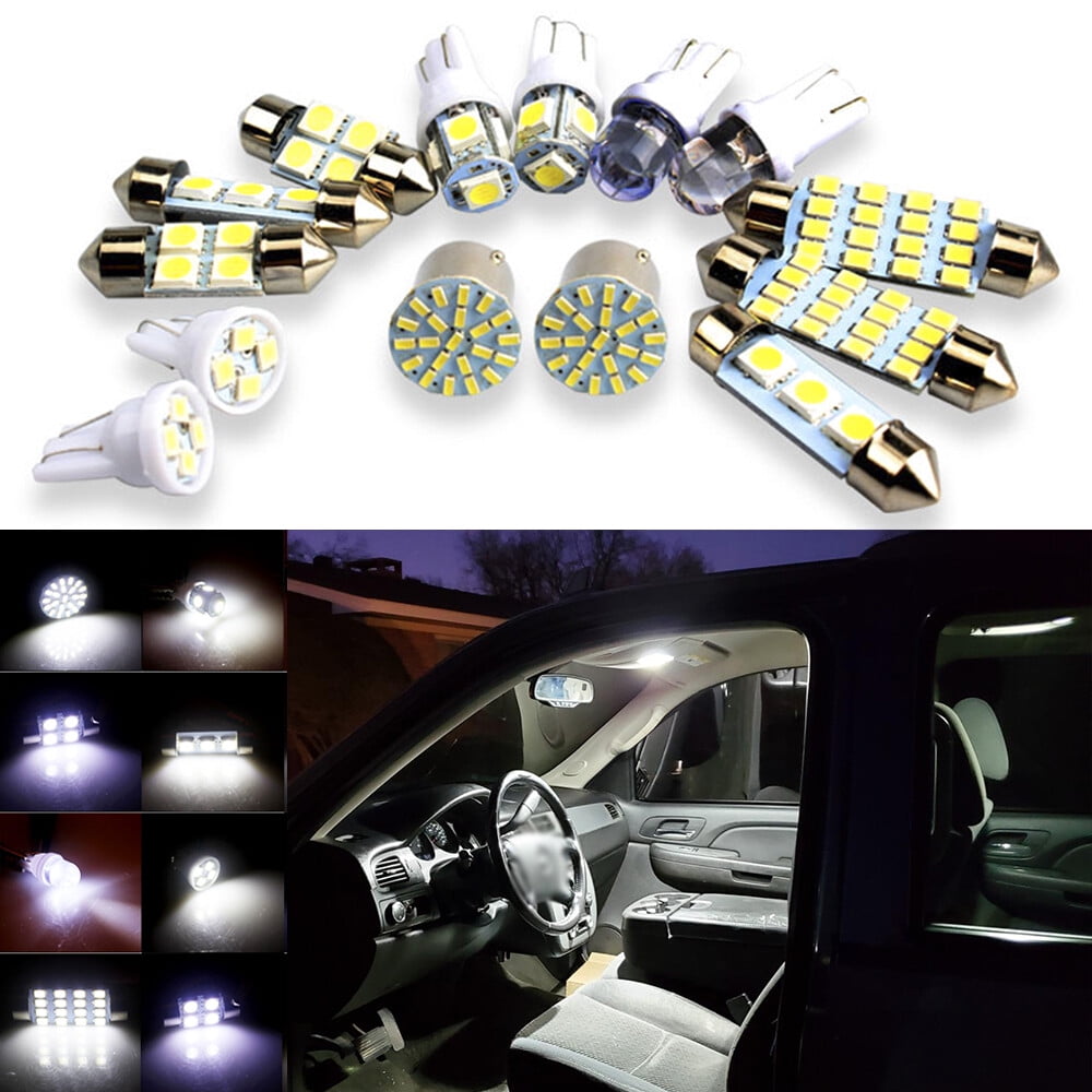 28pcs LED Interior Lights Bulbs Kit Car Trunk Dome Map License Plate ...