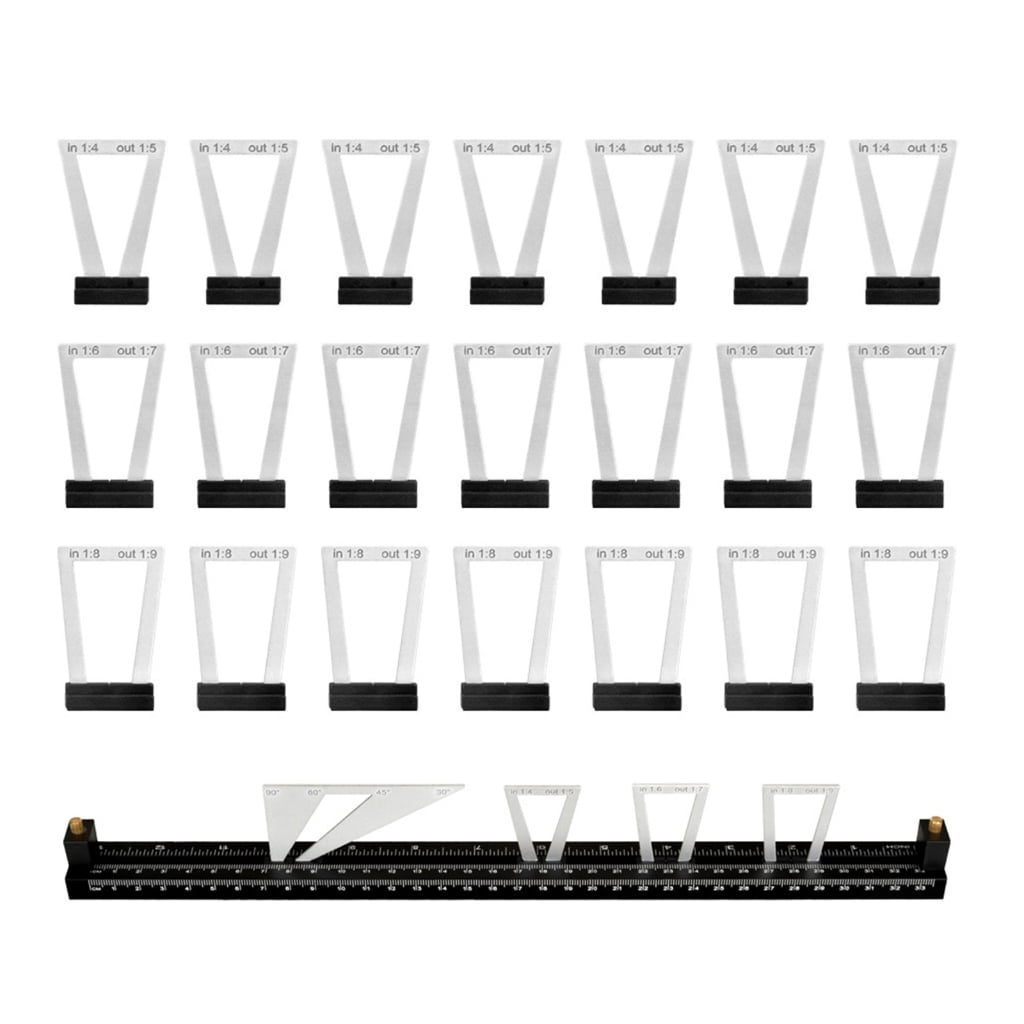 28pcs Multiple Angles Dovetails Measuring Tool Set Comprehensive Guide ...
