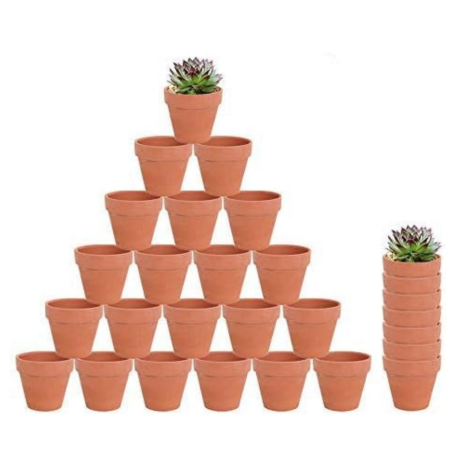 28pcs Small Mini Clay Pots, 2.16'' Terracotta Pot Clay Ceramic Pottery ...