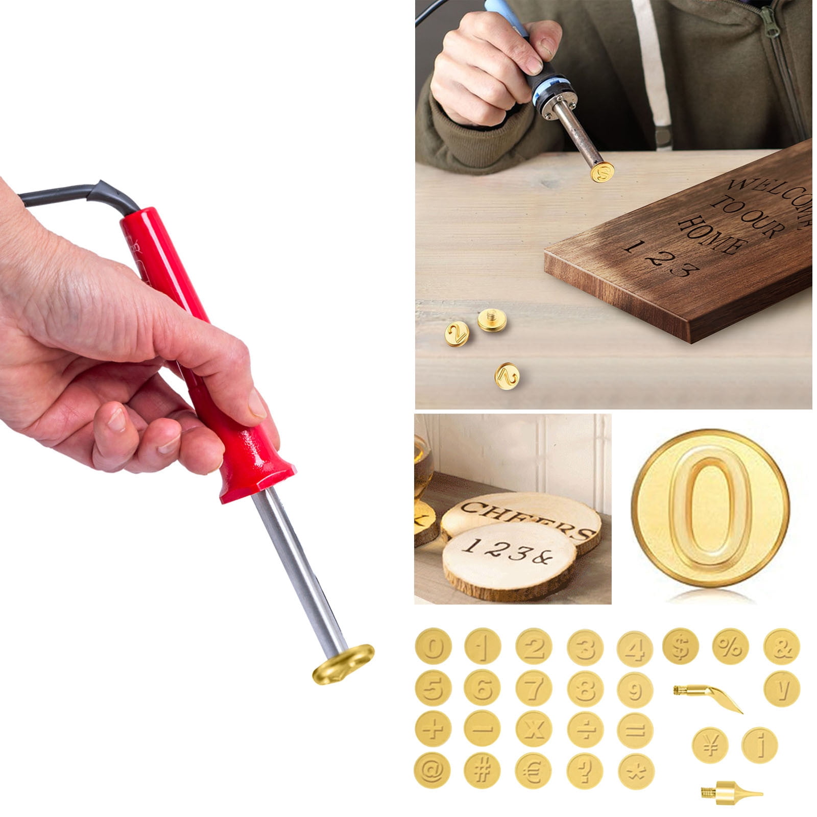 Wood Burning Tool Honoson 28 Pcs Wood Burning Letter Tips Stamps Kit ...