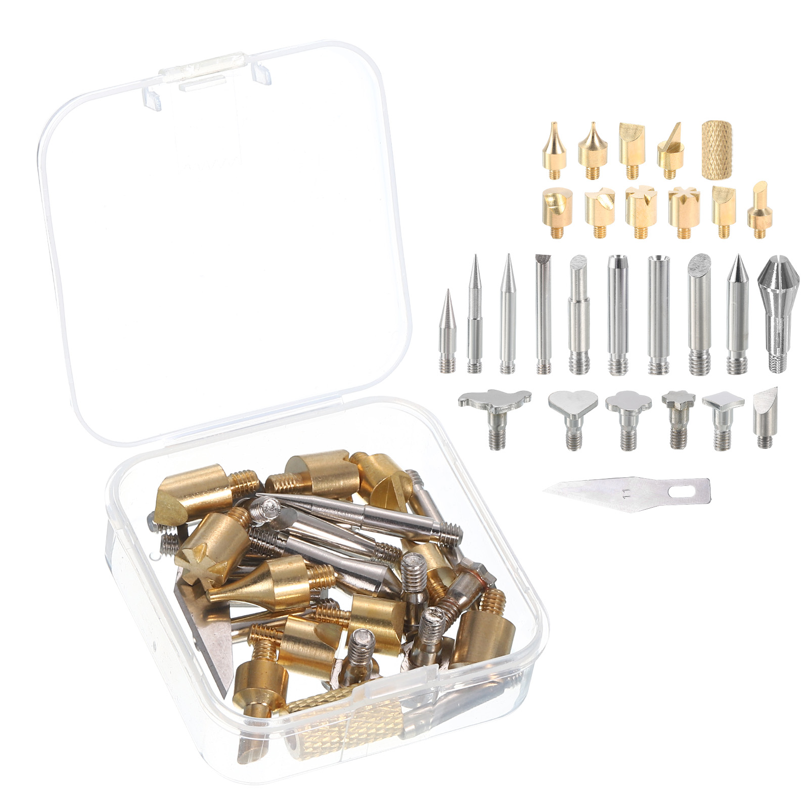 28pcs Wood Burning Kit, Wood Burner Tool with Box Carving DIY Adults ...