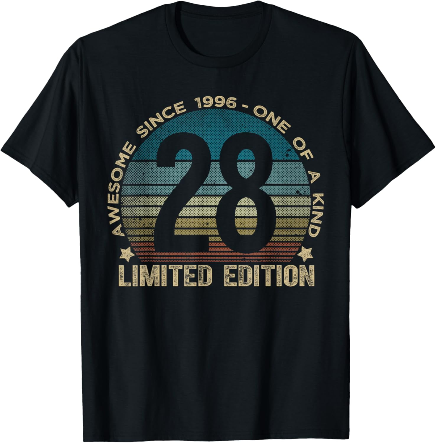 28th Birthday 28 Year Old Gifts Vintage 1996 Limited Edition T-ShirtMen ...