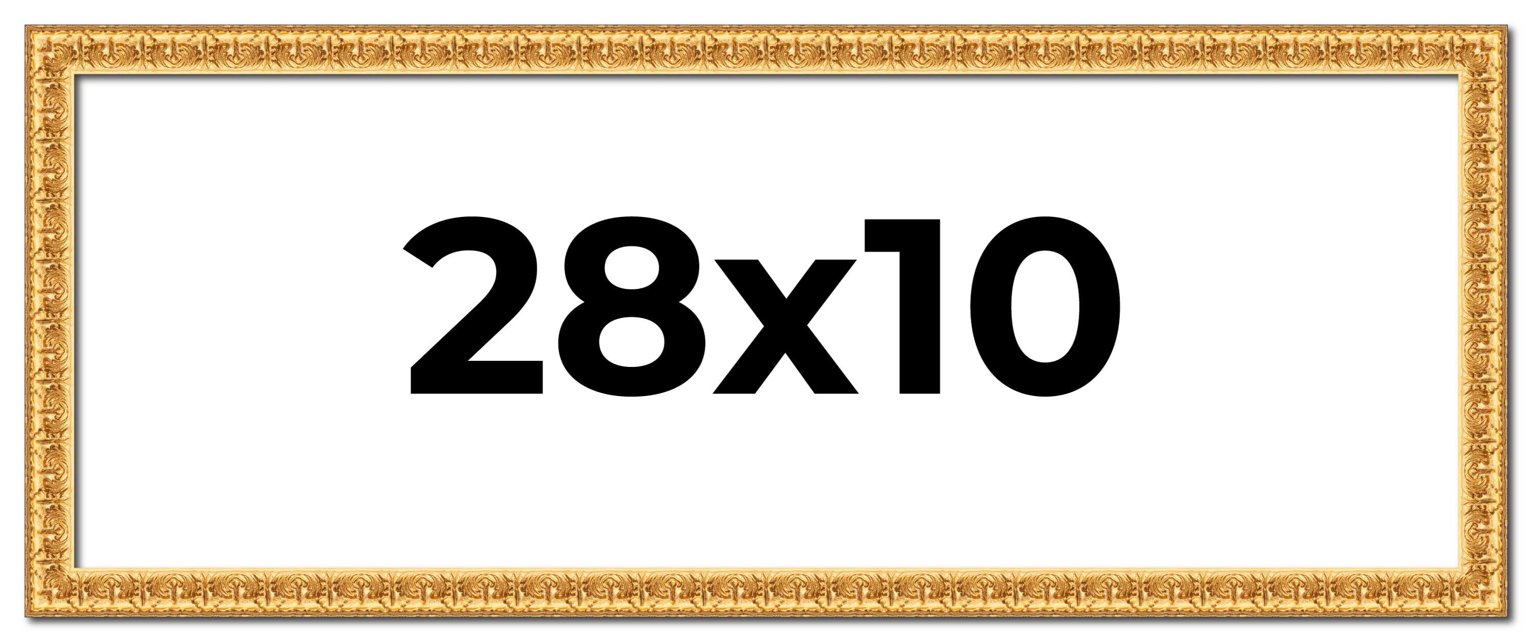 28x10 Frame Gold Real Wood Picture Frame Width 1 inches | Interior ...