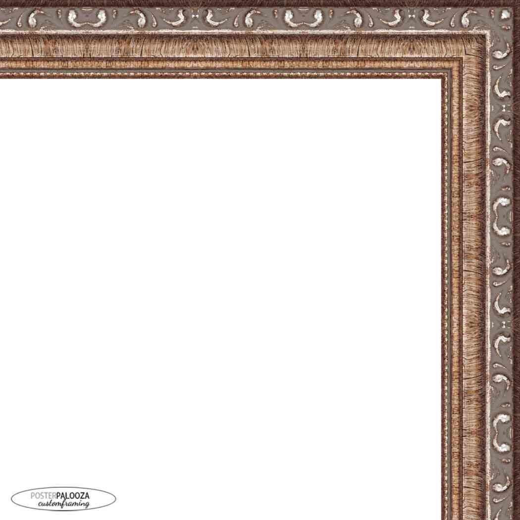 24x26 Deco Silver Picture Frame - UV Acrylic, Foam Board Backing ...