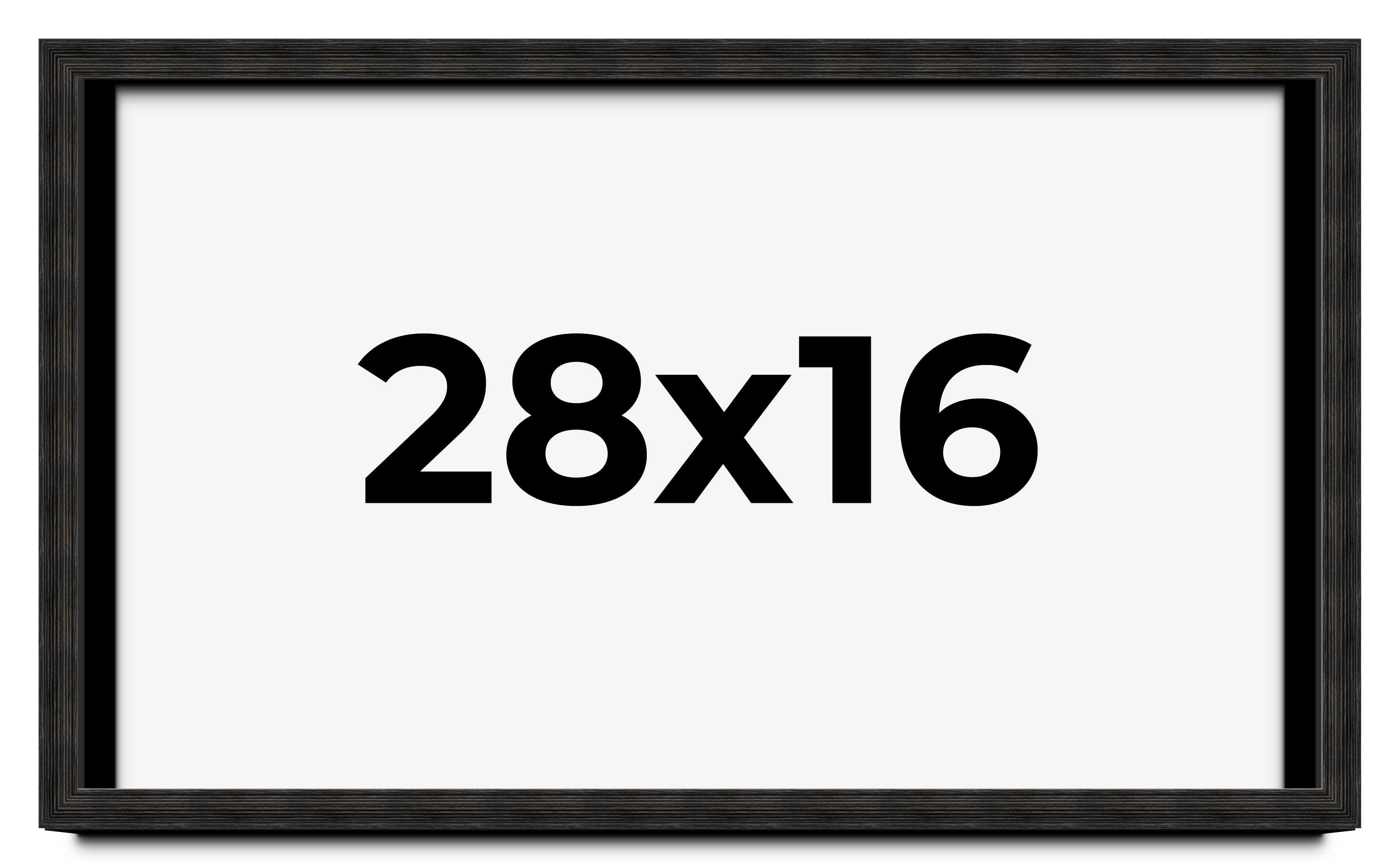 28x16 Shadow Box Black Rustic Barnwood Display Frame | 1.125 Inch Deep ...