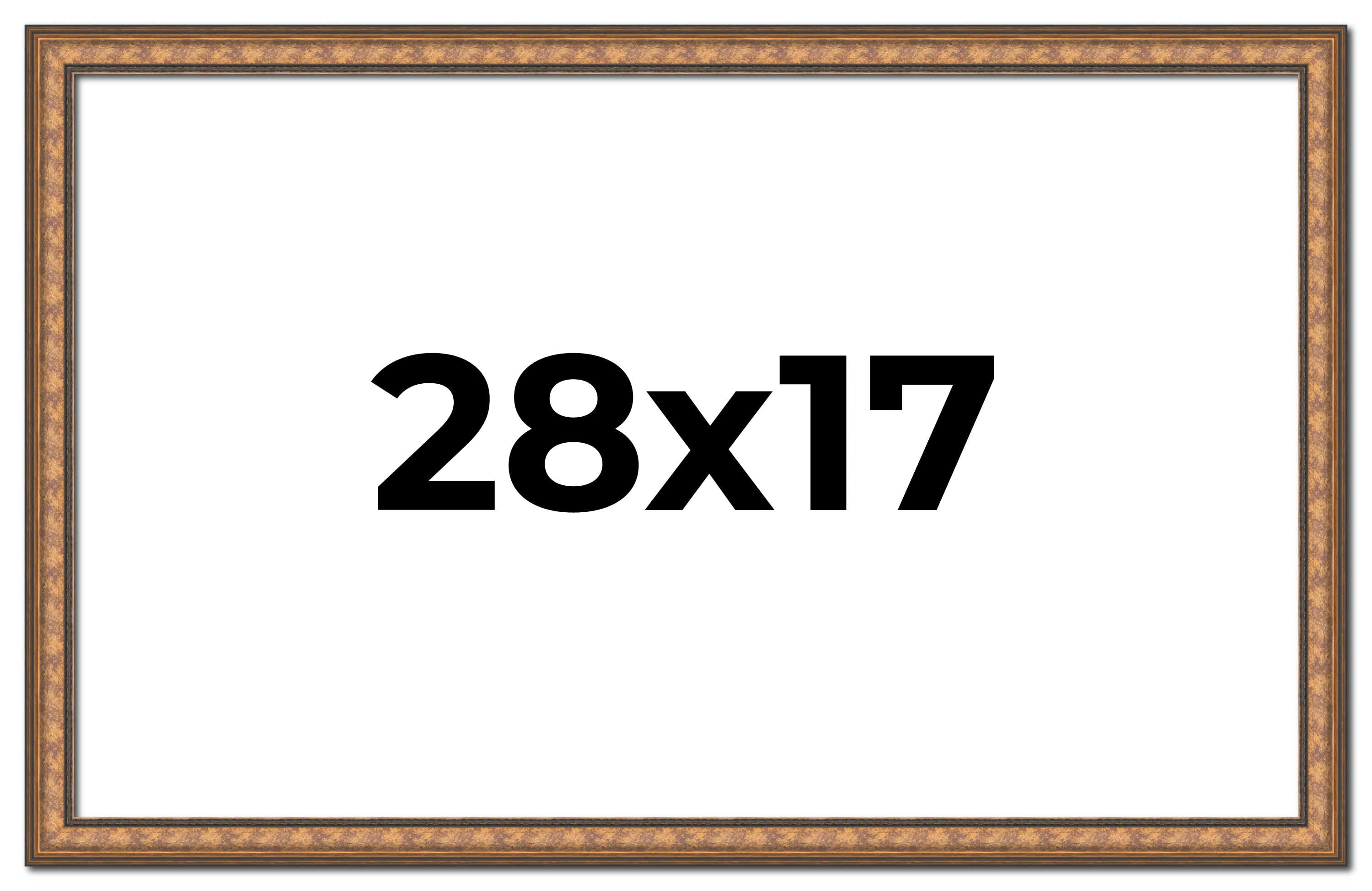 28x17 Frame Gold Real Wood Picture Frame Width 1.25 inches | Interior ...