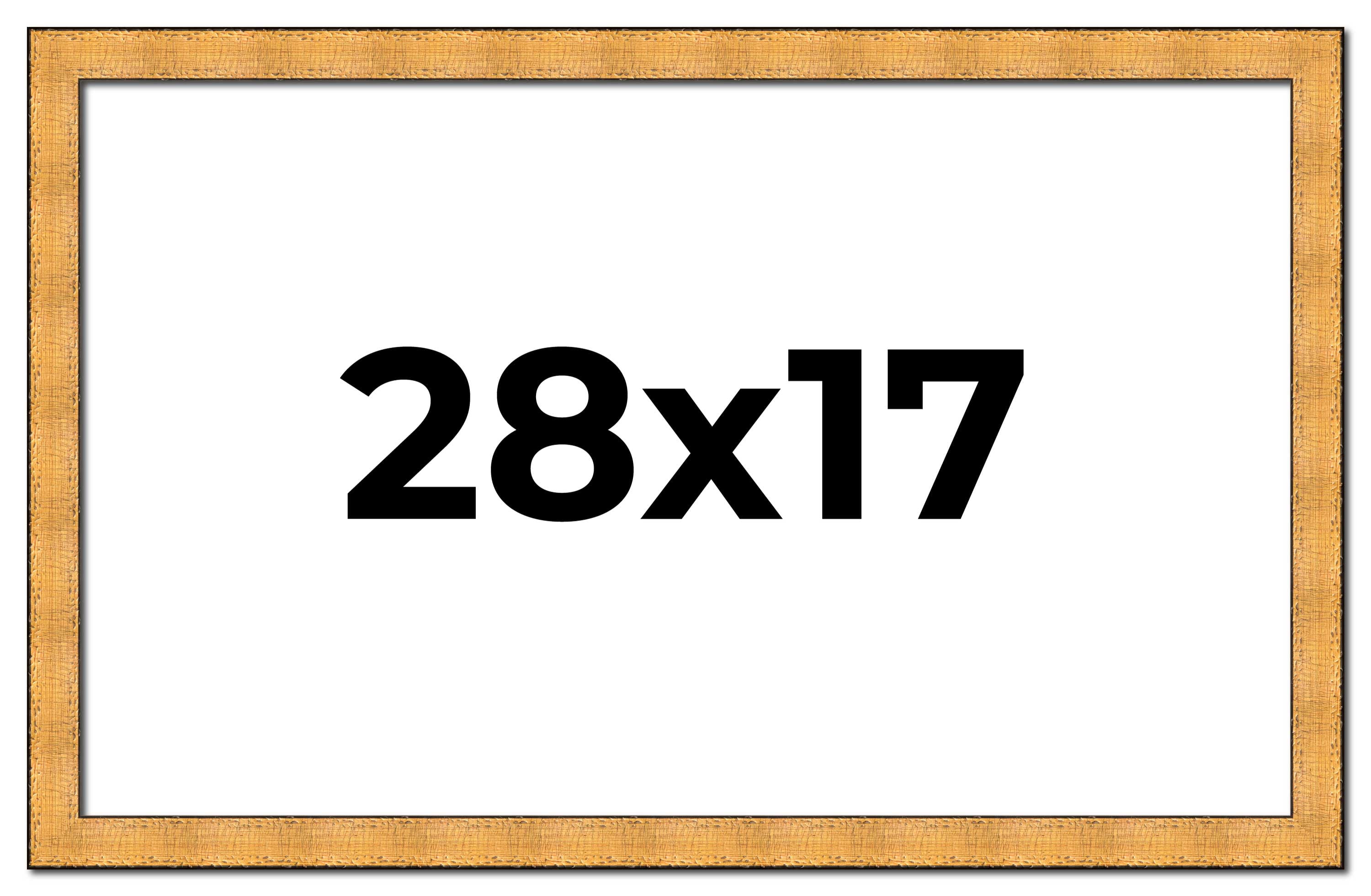 28x17 Frame Gold Rustic Solid Wood Picture Frame | 1.25 Inch Wide ...