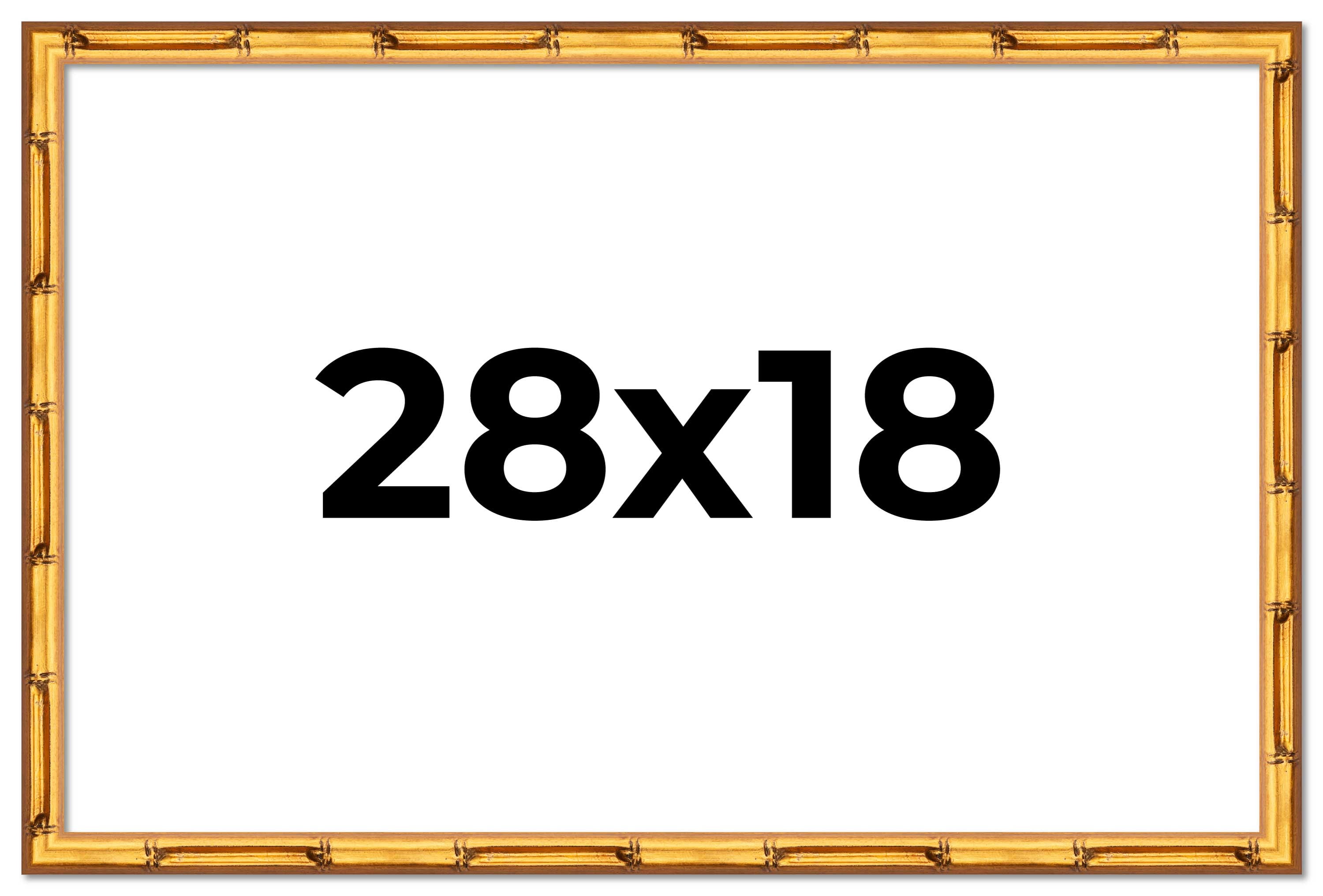28x18 Frame Gold Bamboo Picture Frame - Complete Modern Photo Frame ...