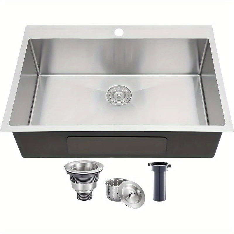 28x18 Inch Drop in Kitchen Sink 16 Gauge Top Mount Handmade T304 ...