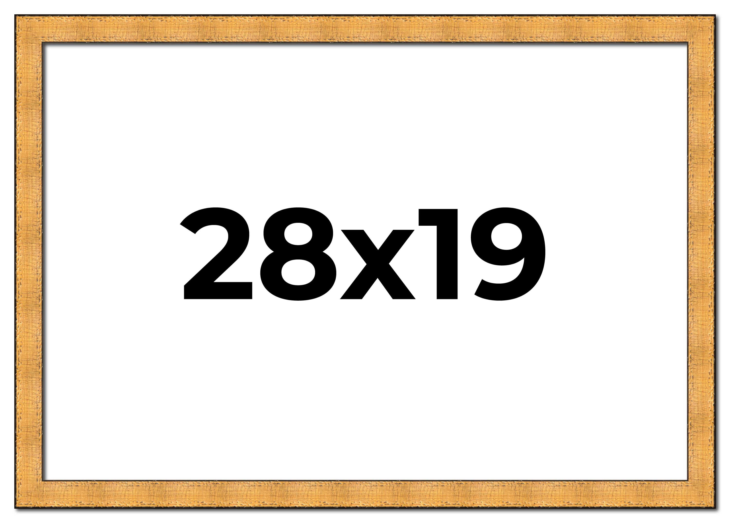 28x19 Frame Gold Rustic Solid Wood Picture Frame | 1.25 Inch Wide ...
