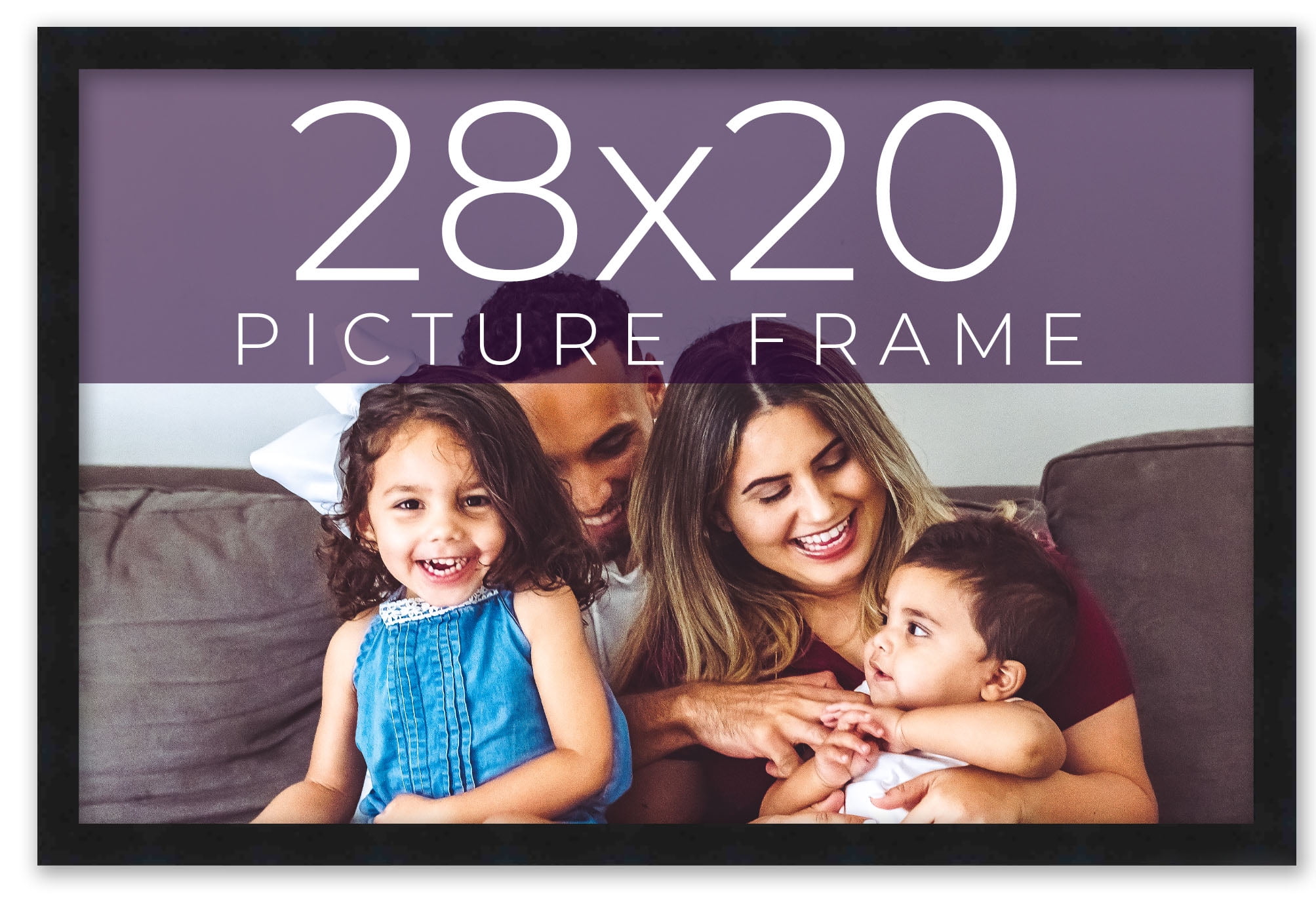 28x20 Frame Black Real Wood Picture Frame Width 0.75 inches | Interior ...